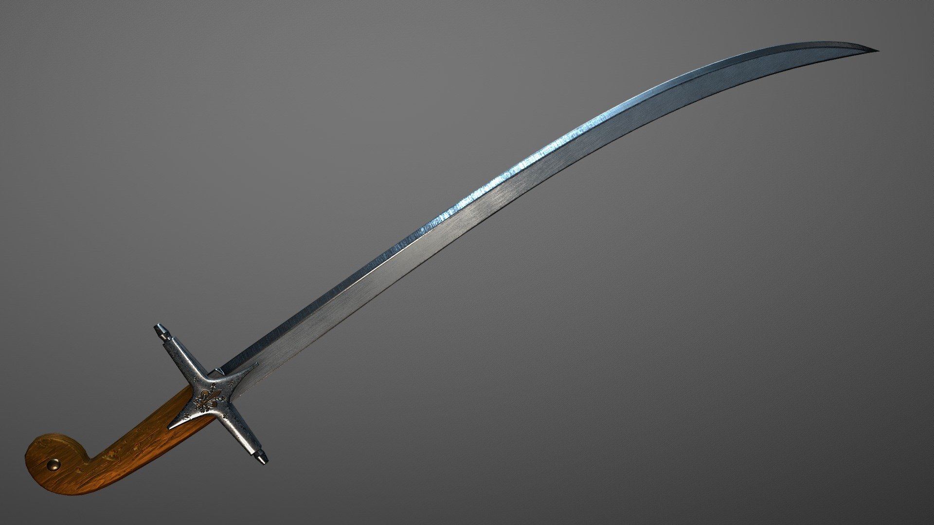 Medieval scimitar - 3D model by NikiYani [a05c85d] - Sketchfab