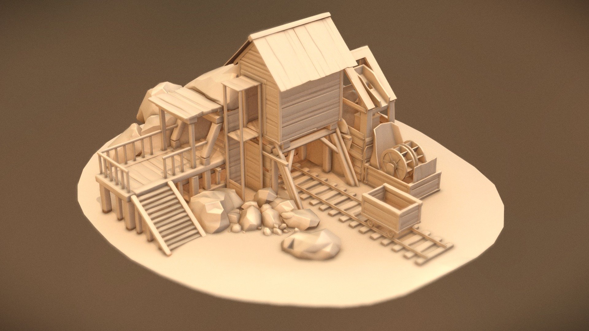 3D Mine Model - Optimized for Mobile Games - 3D model by amin narmisa ...