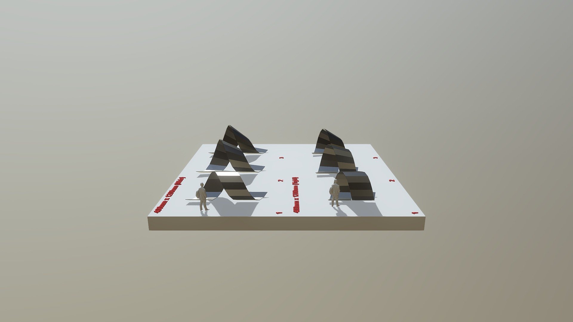400x1200mm Facets - 3D model by benlamason [a05ef25] - Sketchfab