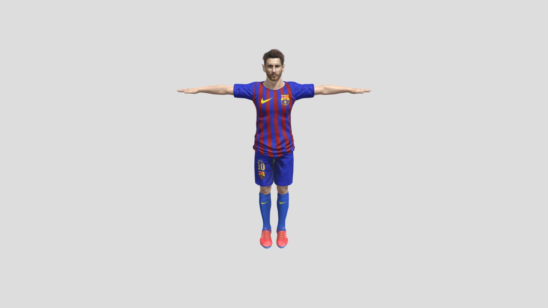 3D Character Messi for video games or Animation - 3D model by ...