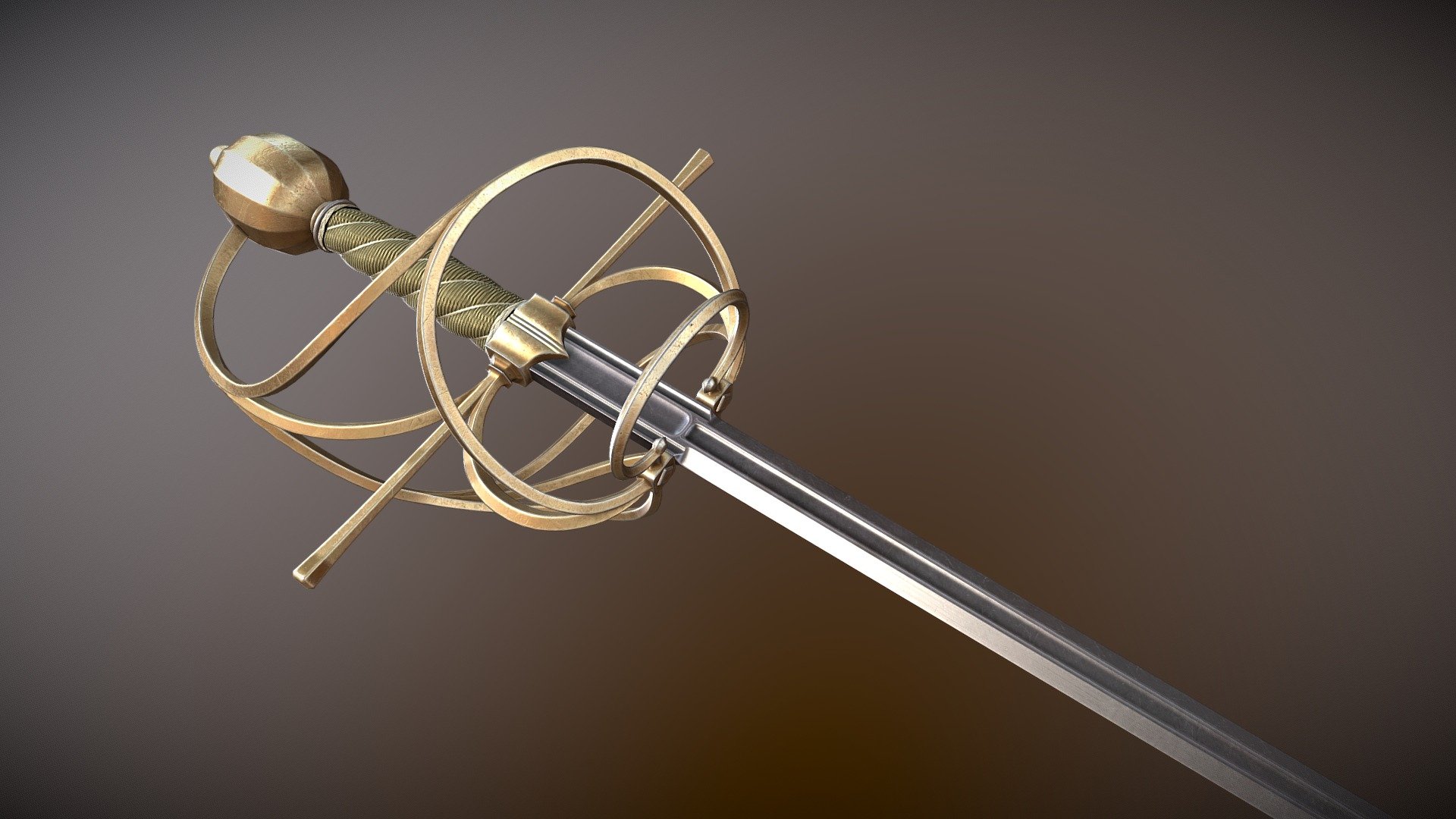 rapier with a swept-hilt - 3D model by Wallerion [a069de5] - Sketchfab