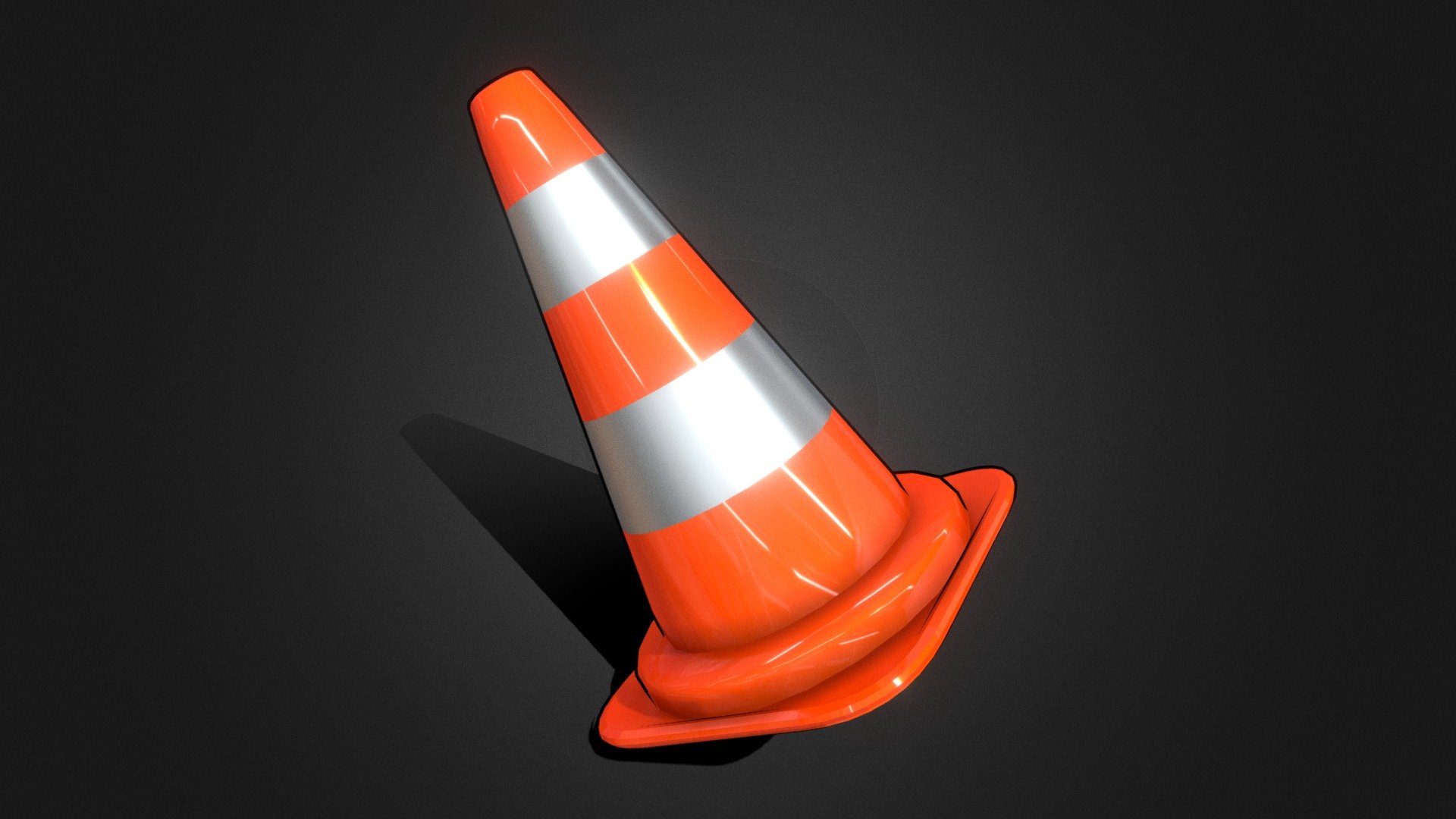 Traffic Cone Pylon / Verkehrshütchen - 3D model by Kafu Design ...