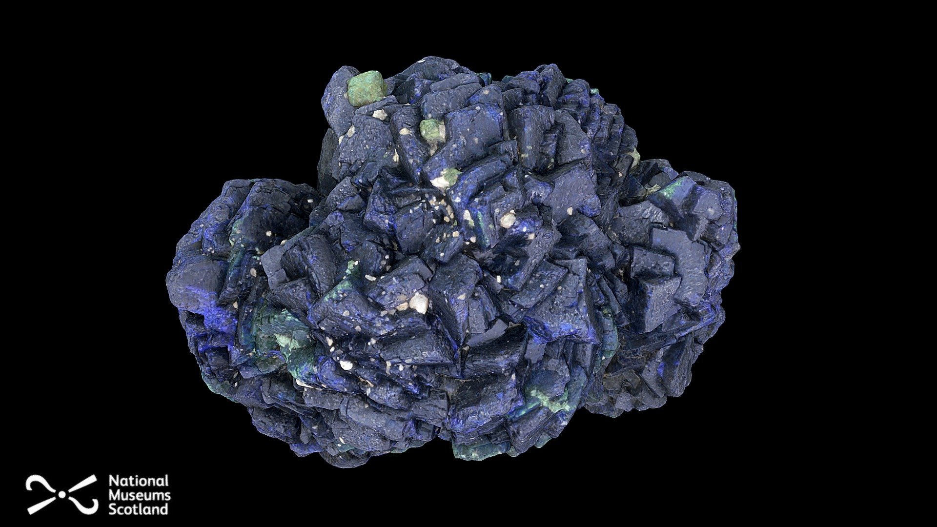Azurite, probably from Banat, Romania - 3D model by National Museums ...