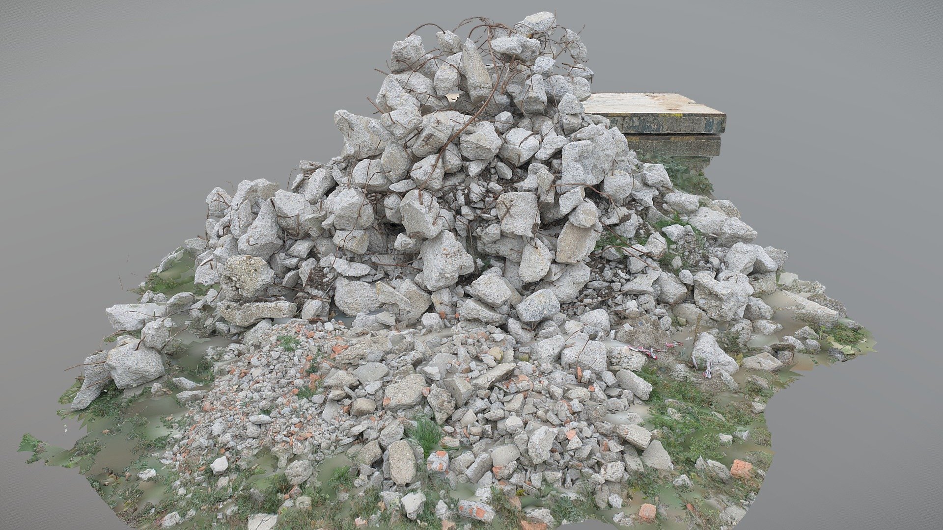 Blocks of reinforced concrete scrap - Download Free 3D model by Оrрндп ...