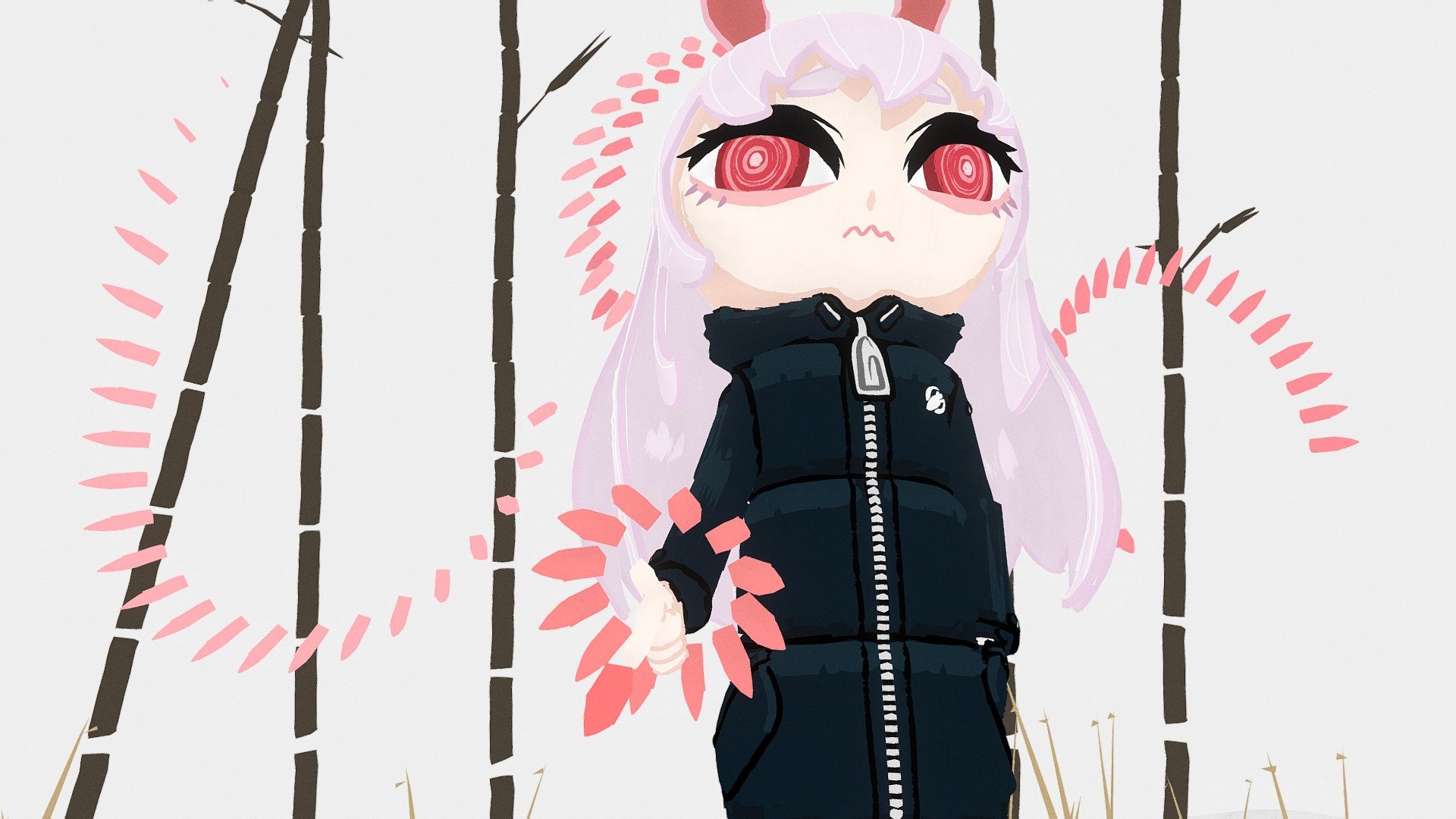 Reisen Udongein Inaba (animated bullets) - 3D model by sy-kim [a071d68 ...