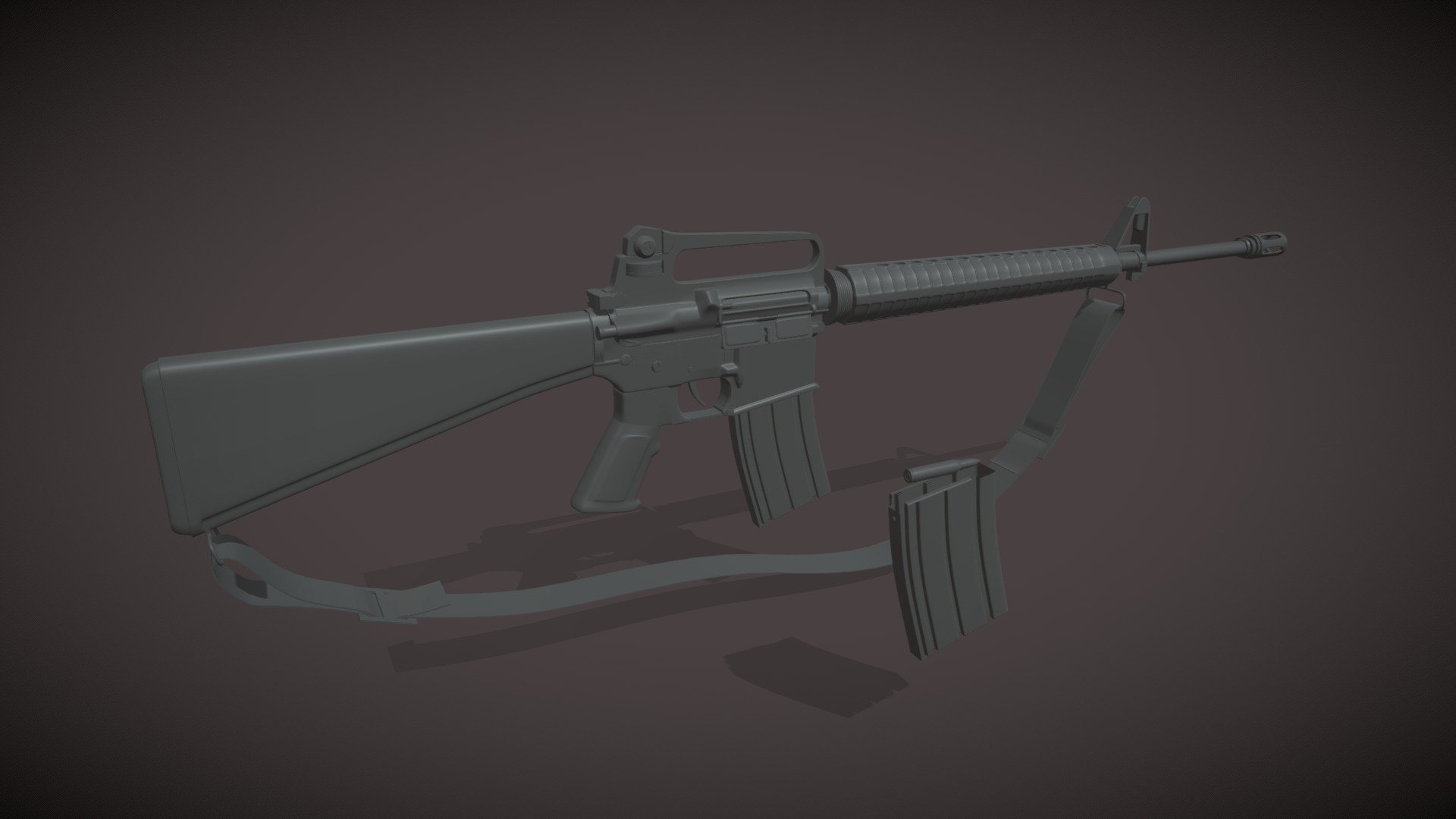 M16A2 Assault Rifle - High Poly - Buy Royalty Free 3D model by Colin ...