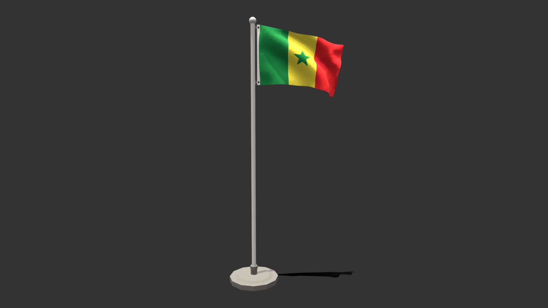 Low Poly Seamless Animated Senegal Flag - Buy Royalty Free 3D model by ...