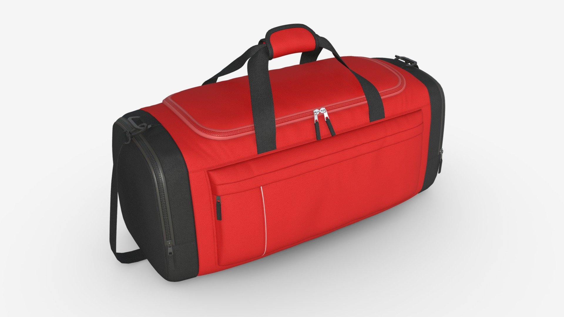 Duffel travel sport bag red black - Buy Royalty Free 3D model by ...