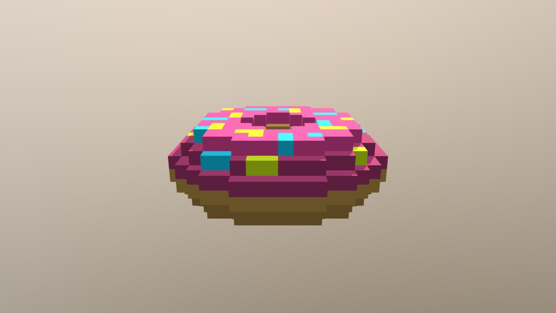 Voxel Donut - 3D model by osid54 [a0768ef] - Sketchfab