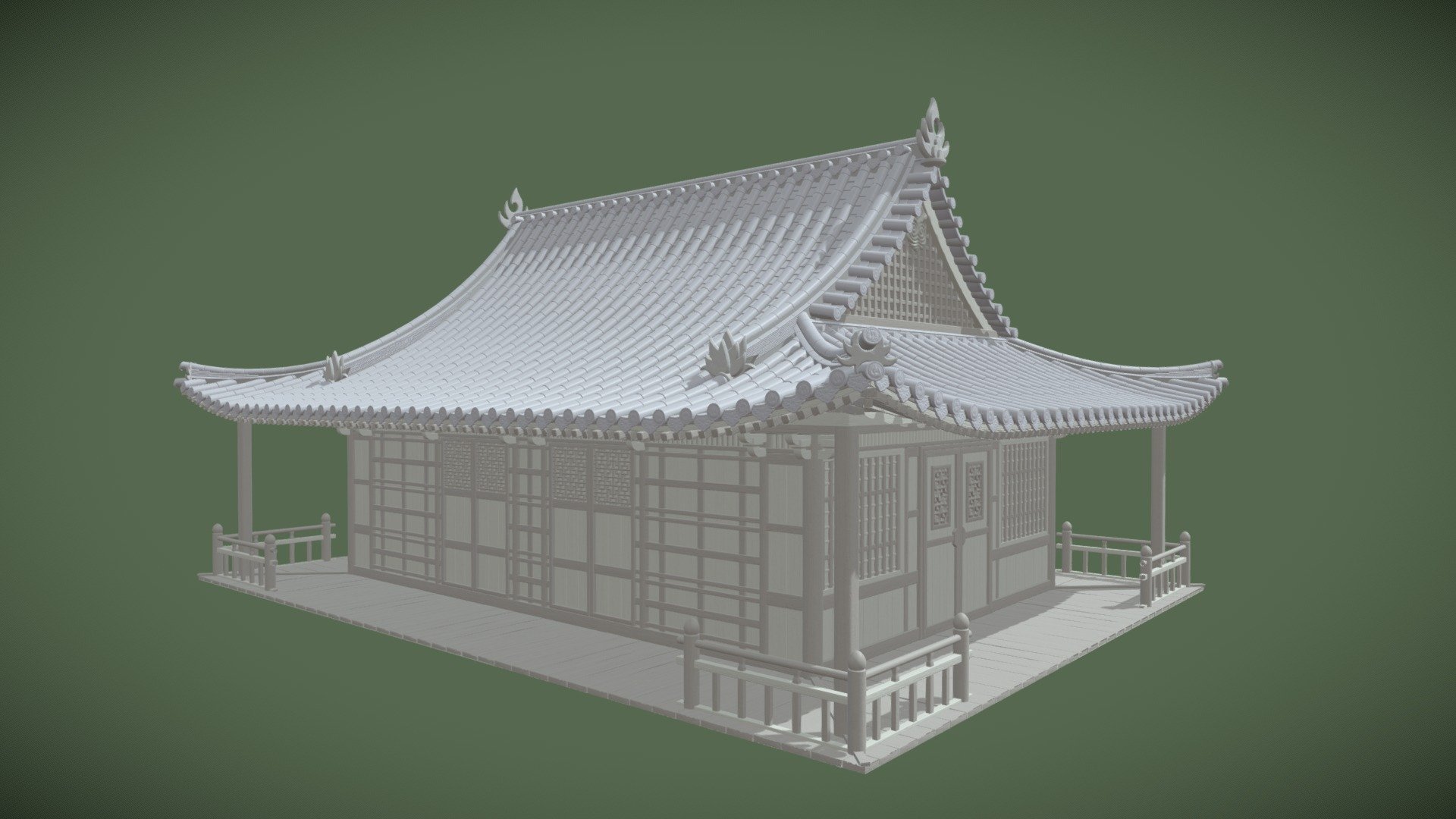 Asian House - Modular Kit - 3D model by 5ylvius [a076be5] - Sketchfab