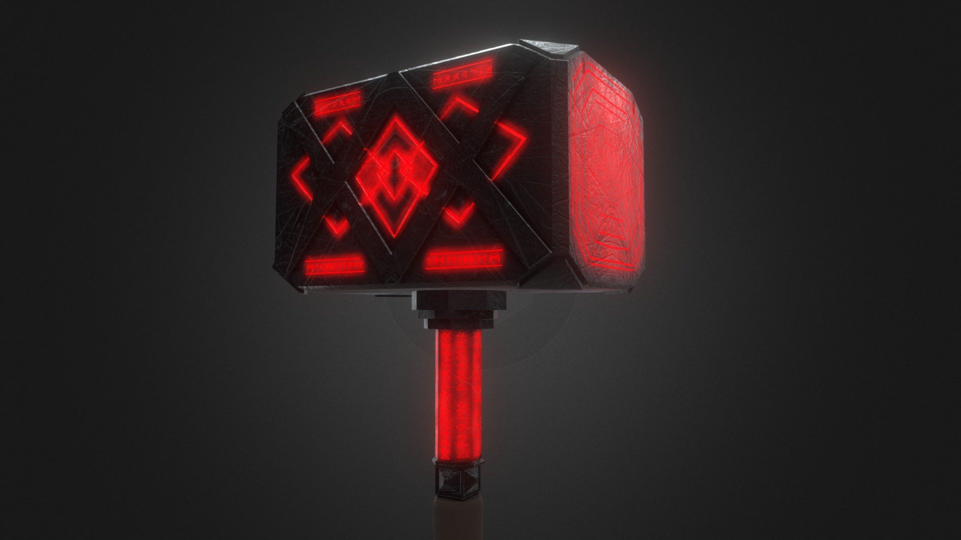 Runic Hammer - 3D model by LucasPresoto [a078dbd] - Sketchfab