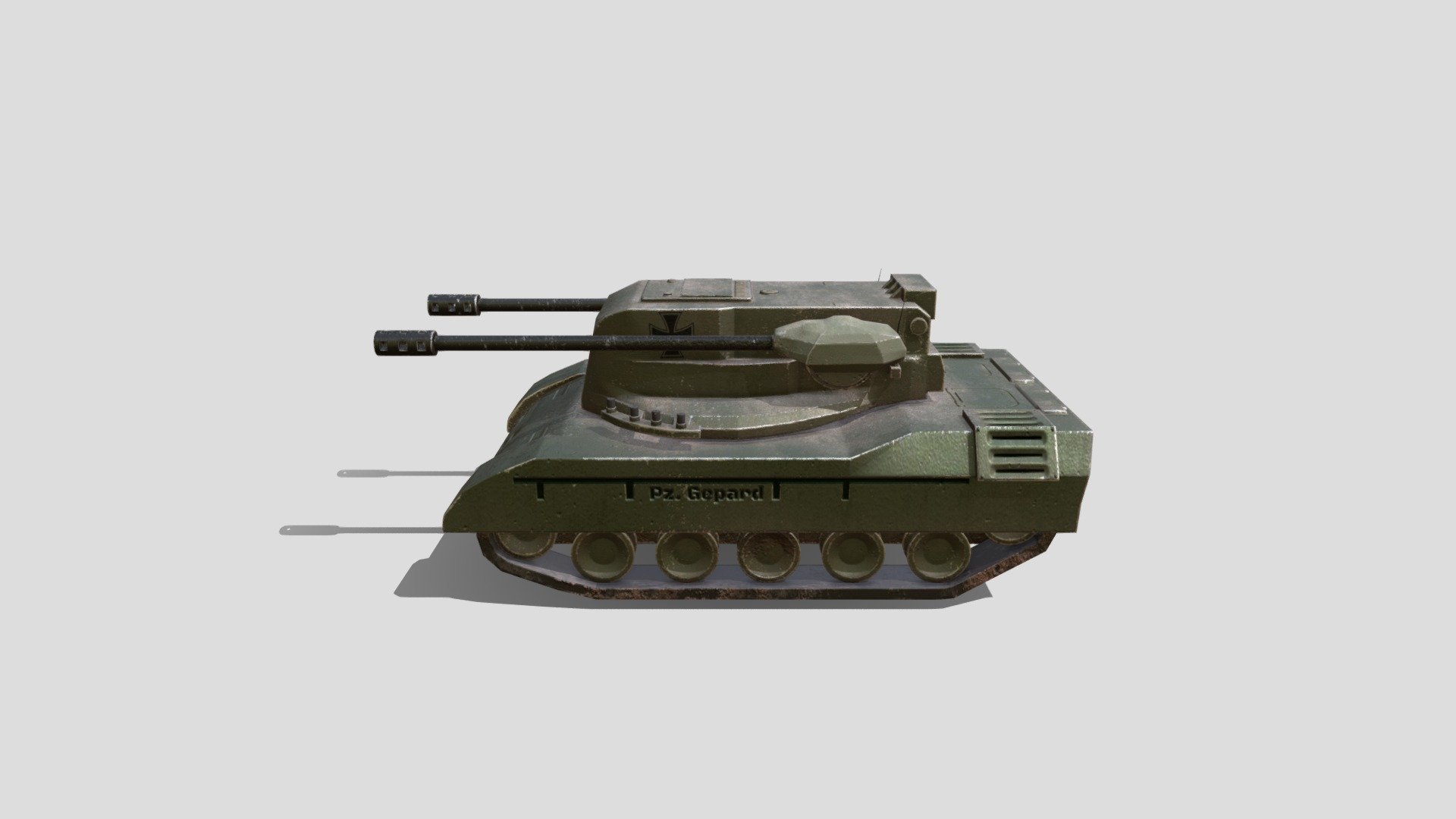 Tank, Rigged turret - 2DAE01 - Bjarne Huijs - Download Free 3D model by ...