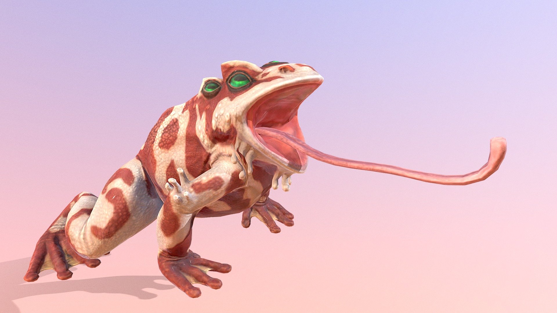 RED VENOMOUS FROG CATCHING FOOD Pbr Fbx - 3D model by SLUTTY BABE ...