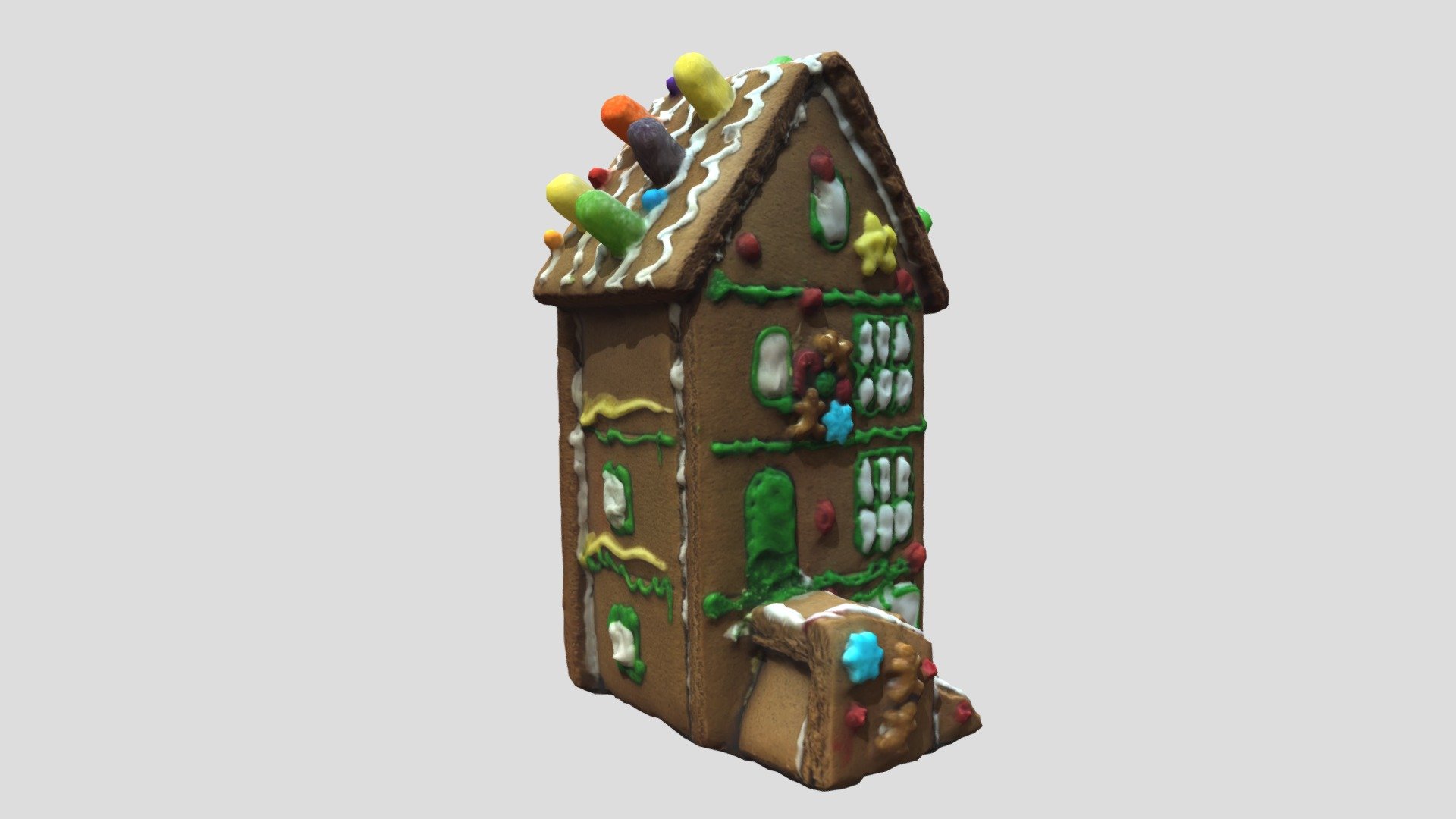 Gingerbread House 1 - Download Free 3D model by XR-initiative [a07eda0 ...