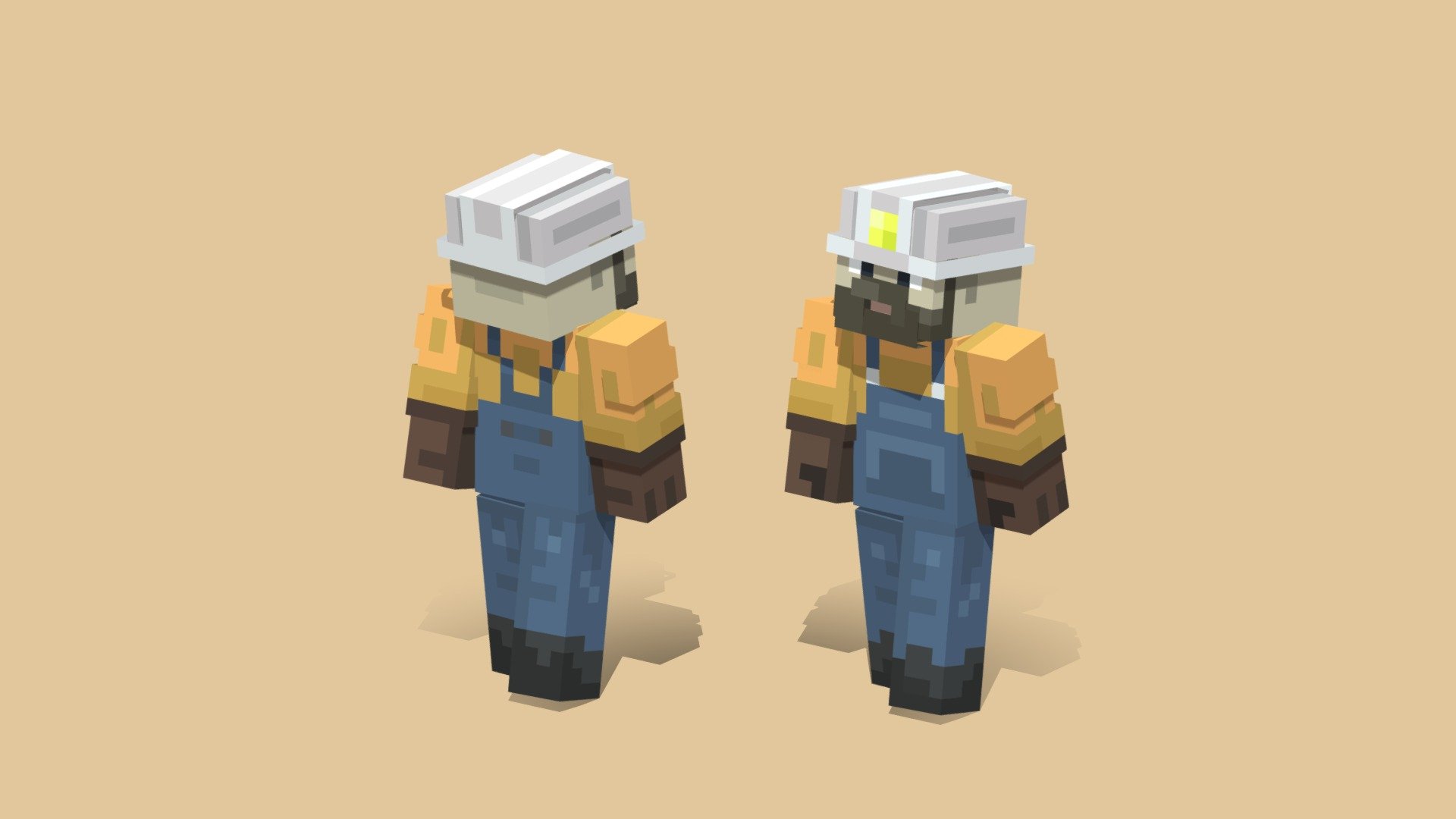 Minecraft miner skin - 3D model by LepikGem [a07effd] - Sketchfab