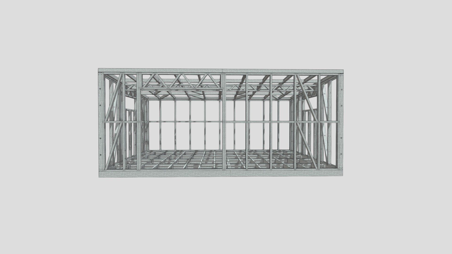 GLS 6m x 5m Shed - 3D model by Central Steel Framing ...