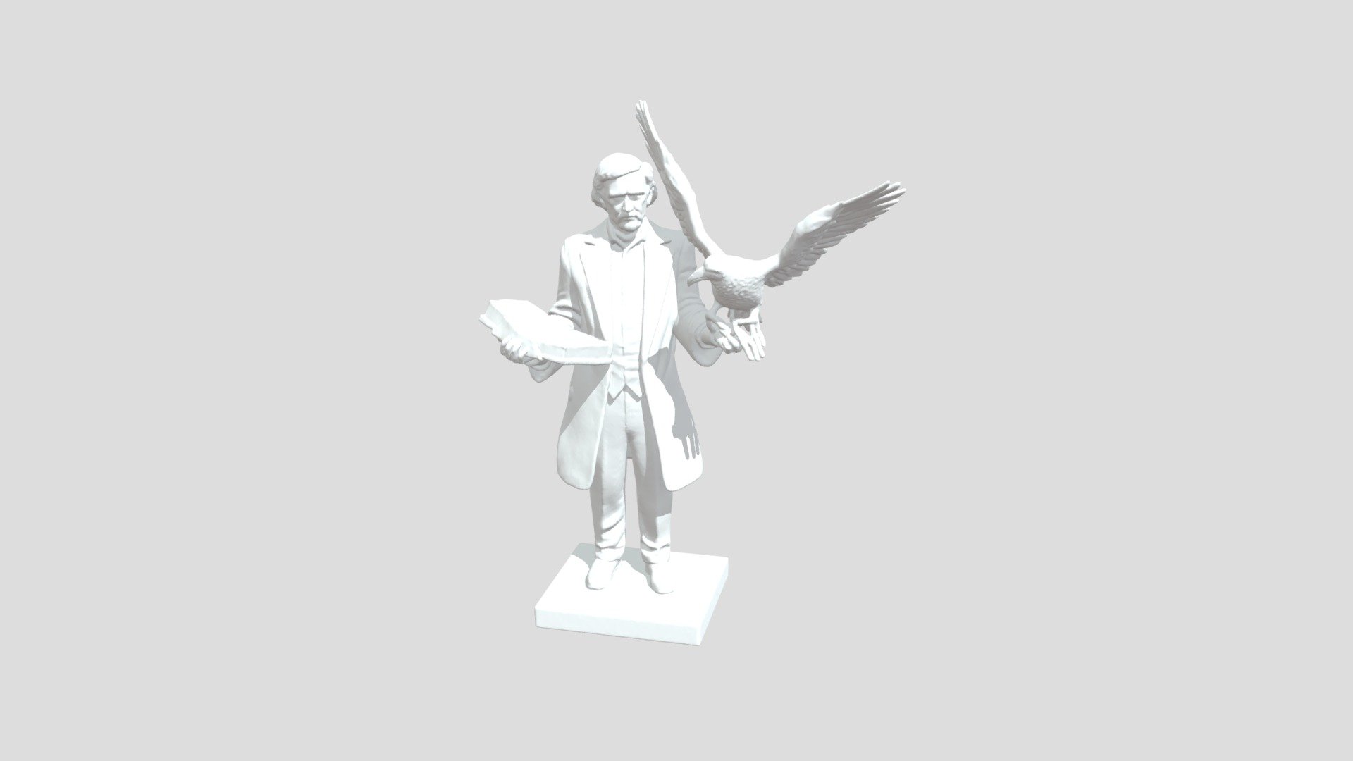 Edgar Allan Poe Statue - Inspired by Wednesday - Download Free 3D model ...