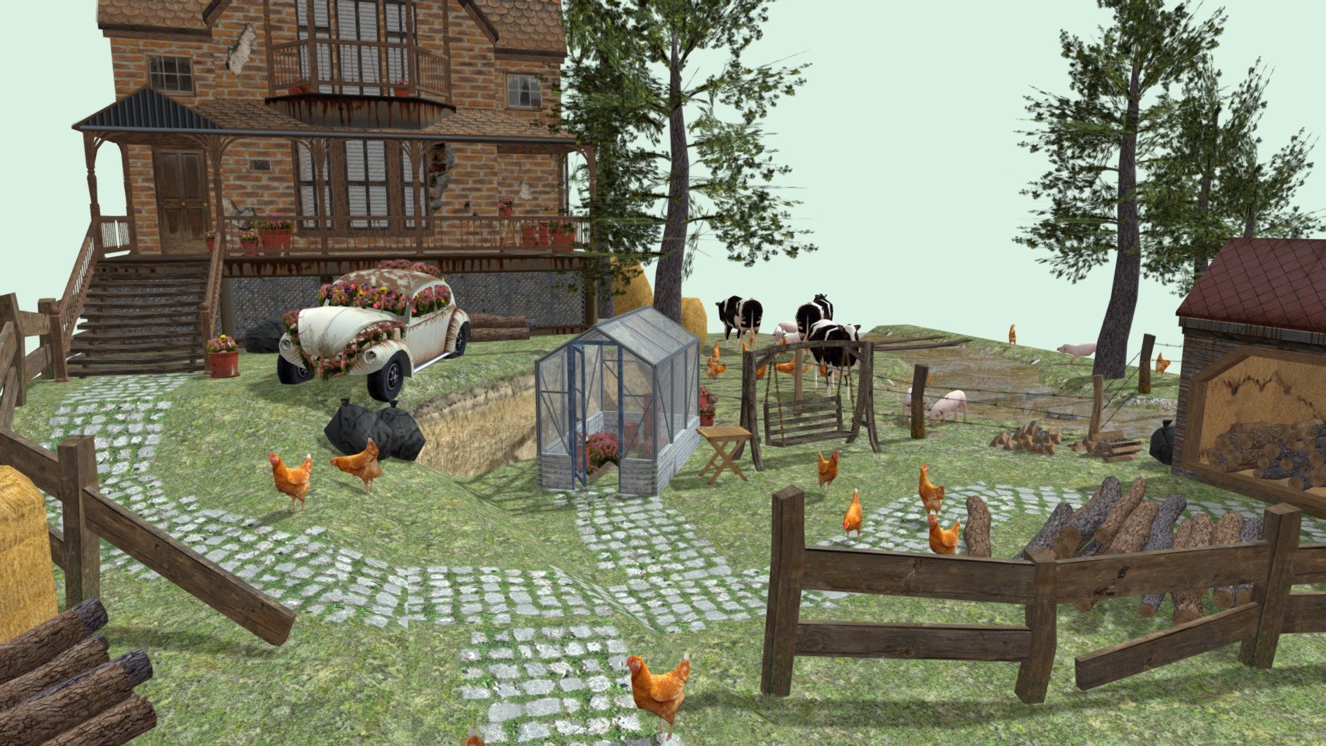DAE Diorama Retake – Small Farm - 3D model by alexerhart [a084a16 ...