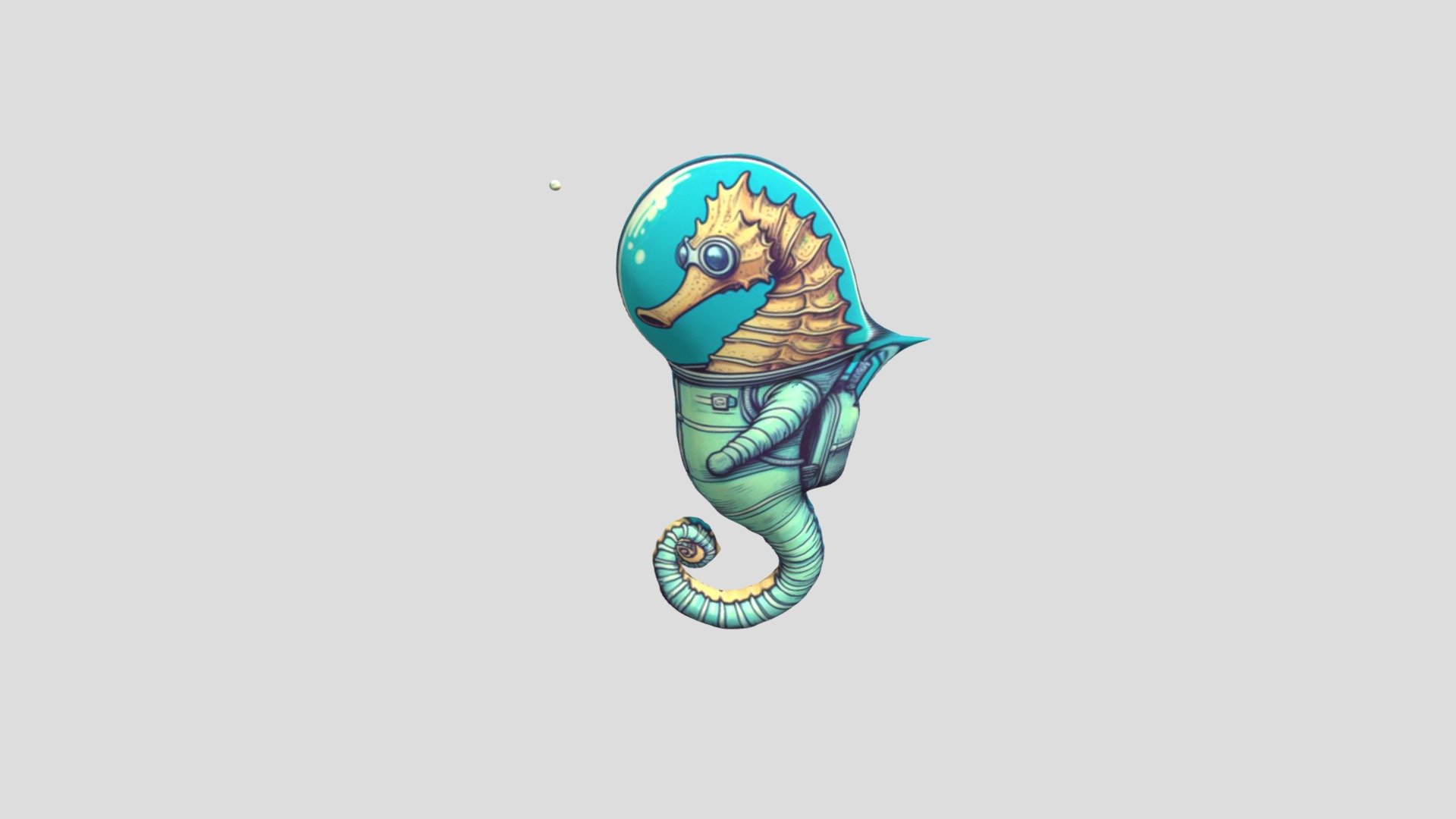 Space Seahorse -Using Monstermash - Download Free 3D model by ...