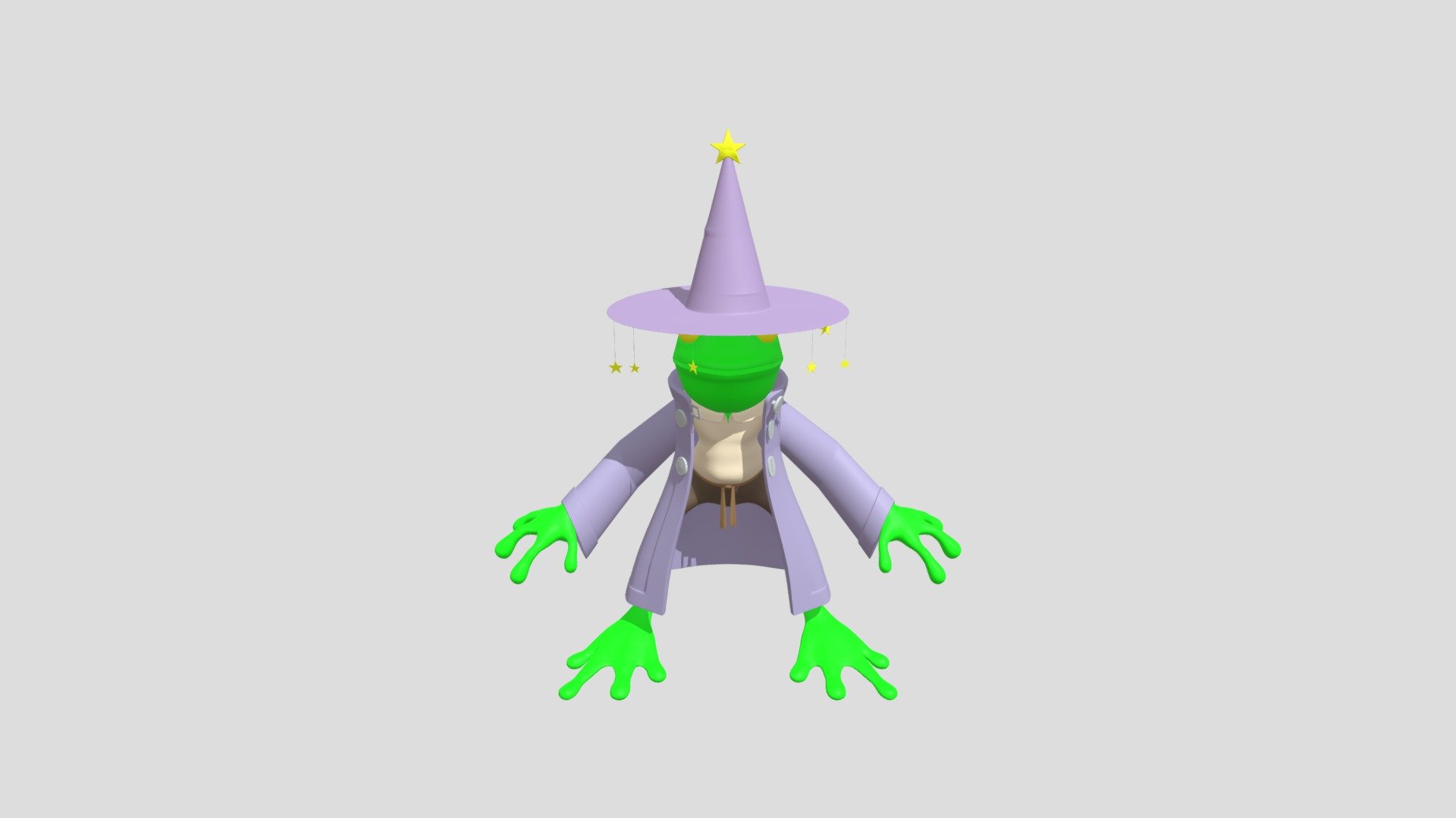 Frog Wizard Res - 3D model by nathanlloyd11 [a08917e] - Sketchfab