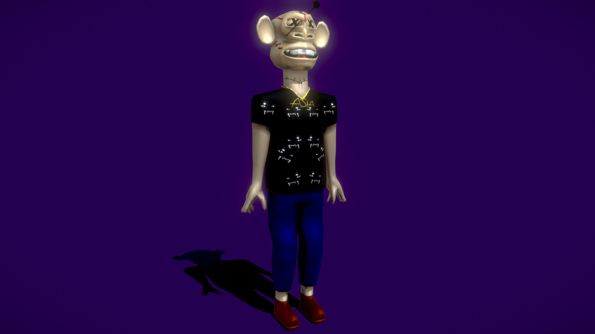 NFT Monkey 2 - 3D model by Yanez Designs (@Yanez-Designs) [a08a110 ...