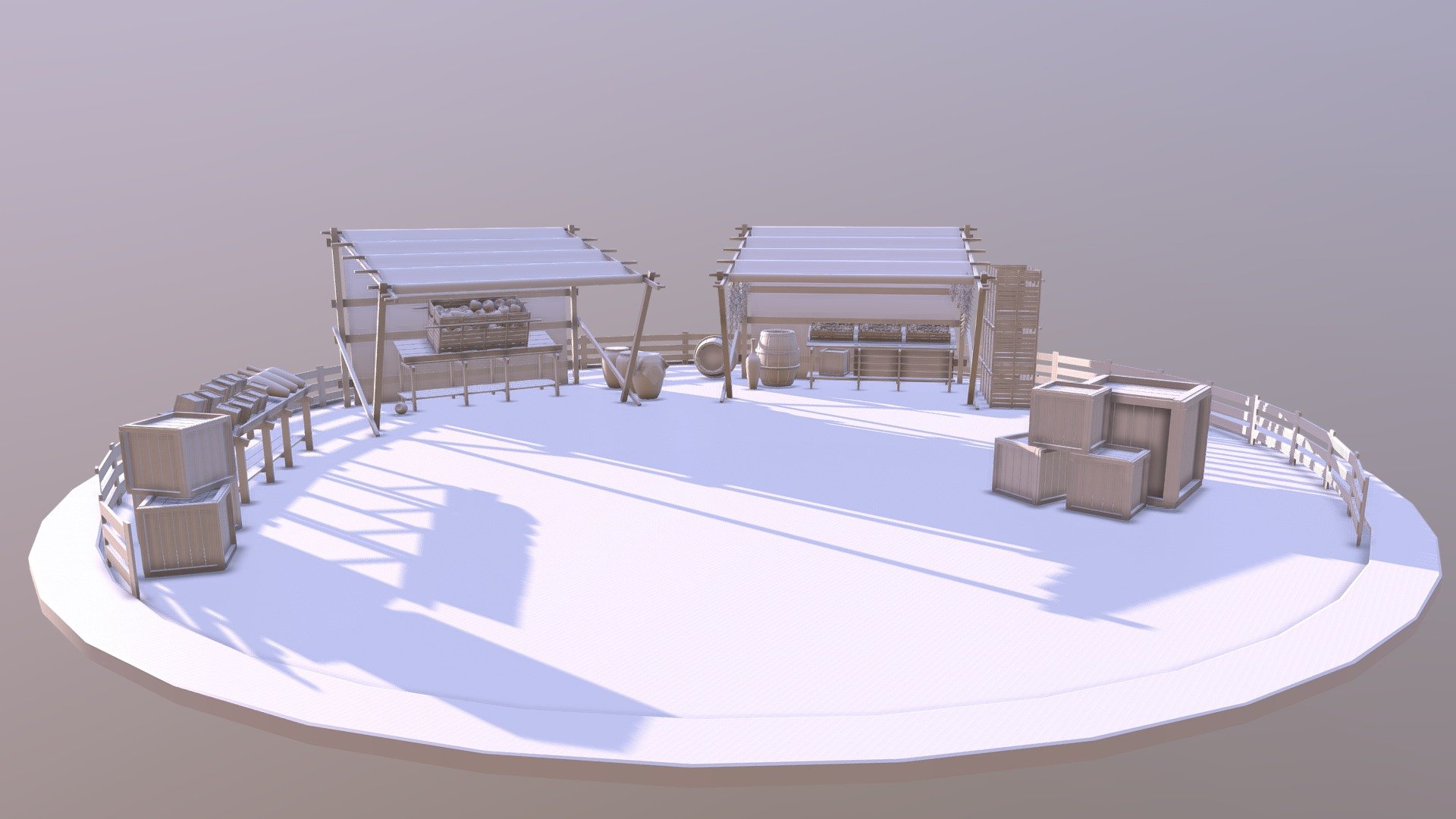 Merchant Stand - Environment Project 4 - 3D model by michos (@michosu ...