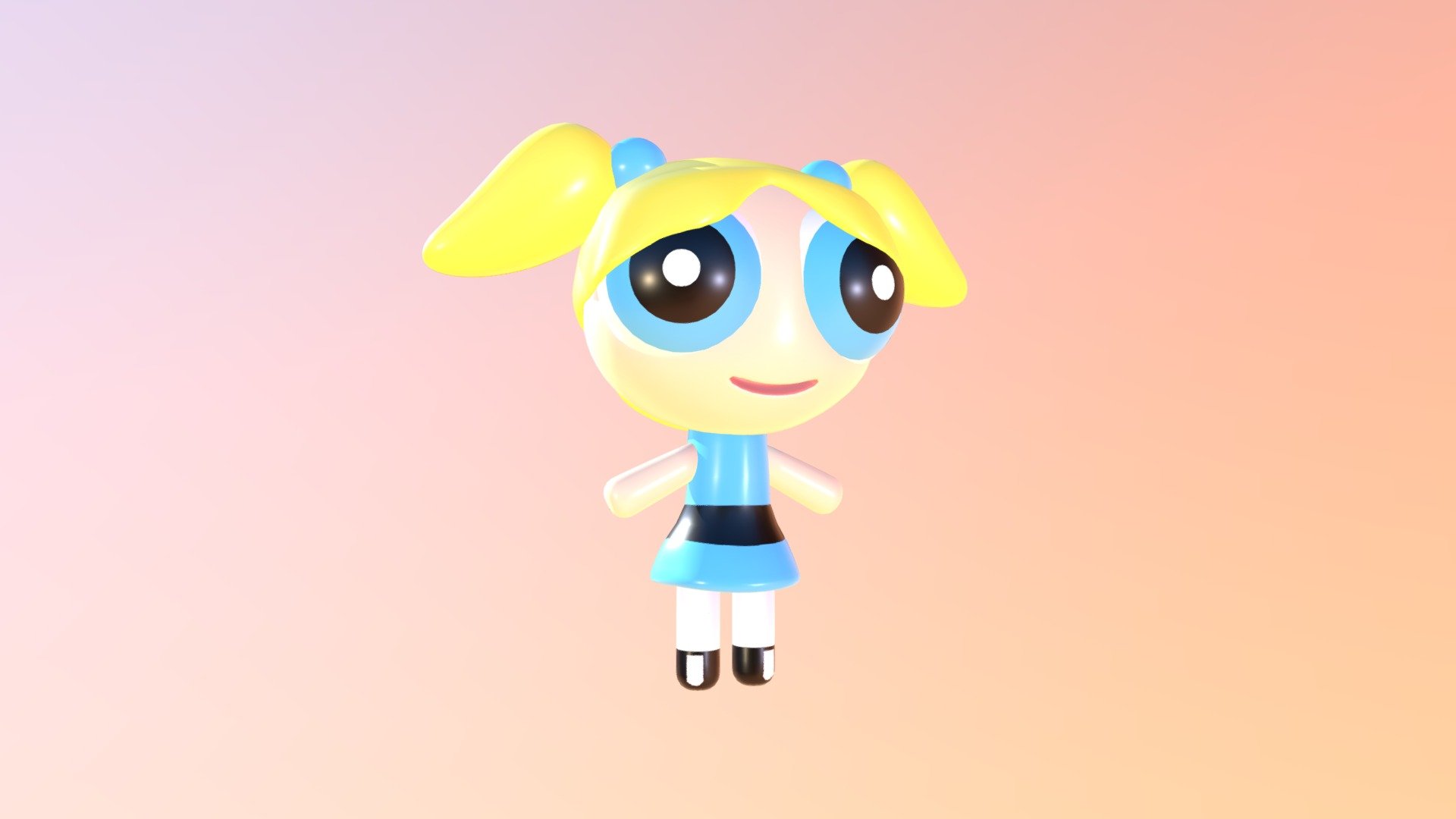 Bubbles from Powerpuffs - 3D model by Laura96 [a08d032] - Sketchfab