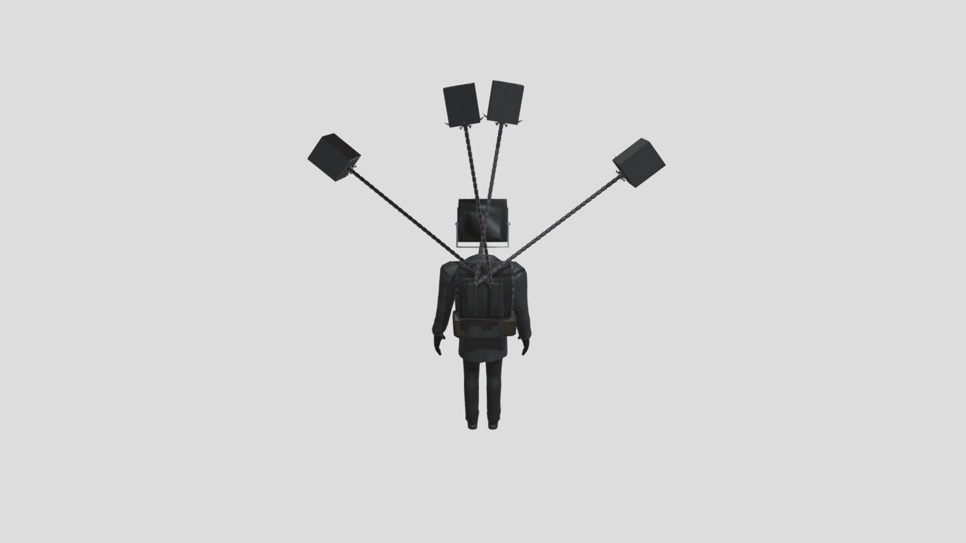 Large Tv Man With Speakers - Download Free 3D model by Toadster ...