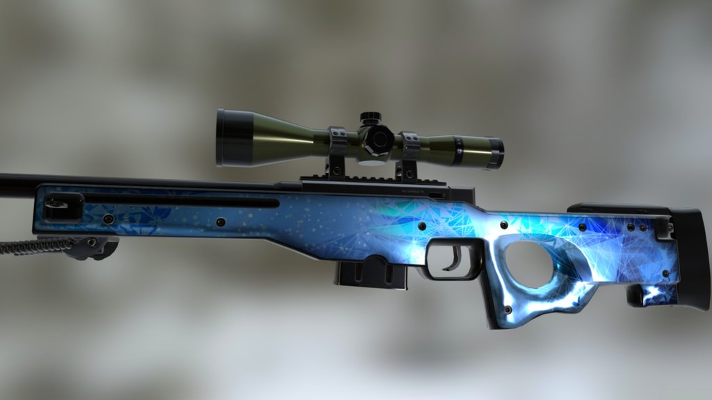 AWP | Aqua Geometric - 3D model by mrchebyrek [a08fd48] - Sketchfab