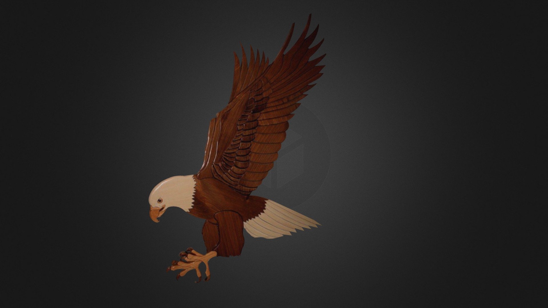 Wood Eagle - 3D model by watan.salarzai [a0906fc] - Sketchfab