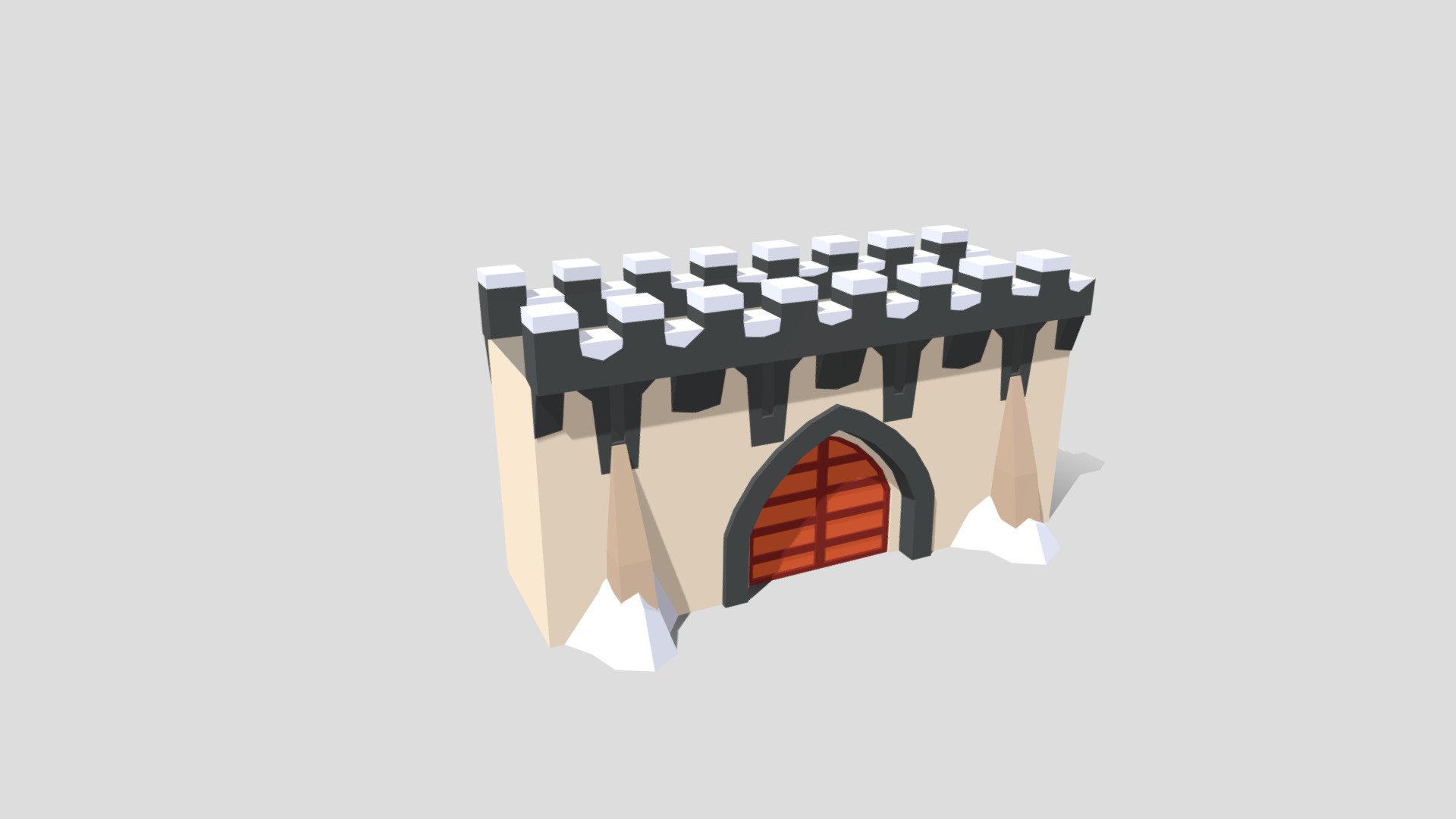 Low poly medieval wall 2 - Download Free 3D model by assetfactory ...