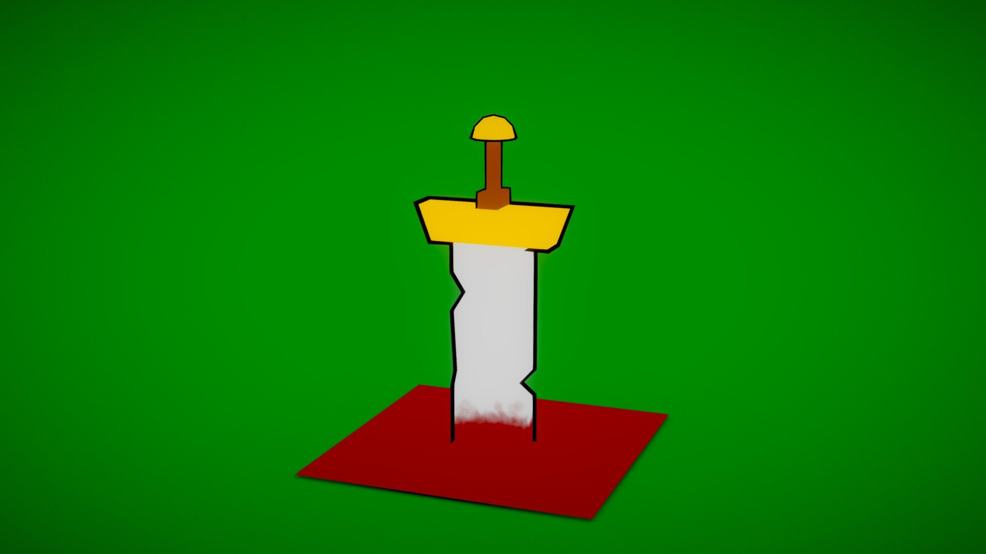 Cartoon Sword - 3D model by Dskeie [a0953a3] - Sketchfab