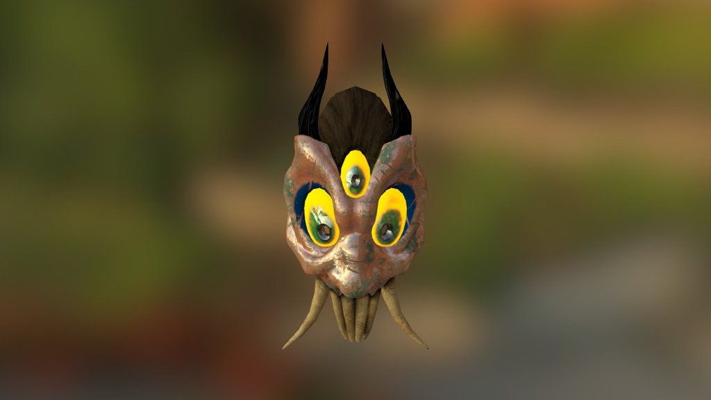 Mask of the demon - Copper - 3D model by emra1000 [a095a2c] - Sketchfab