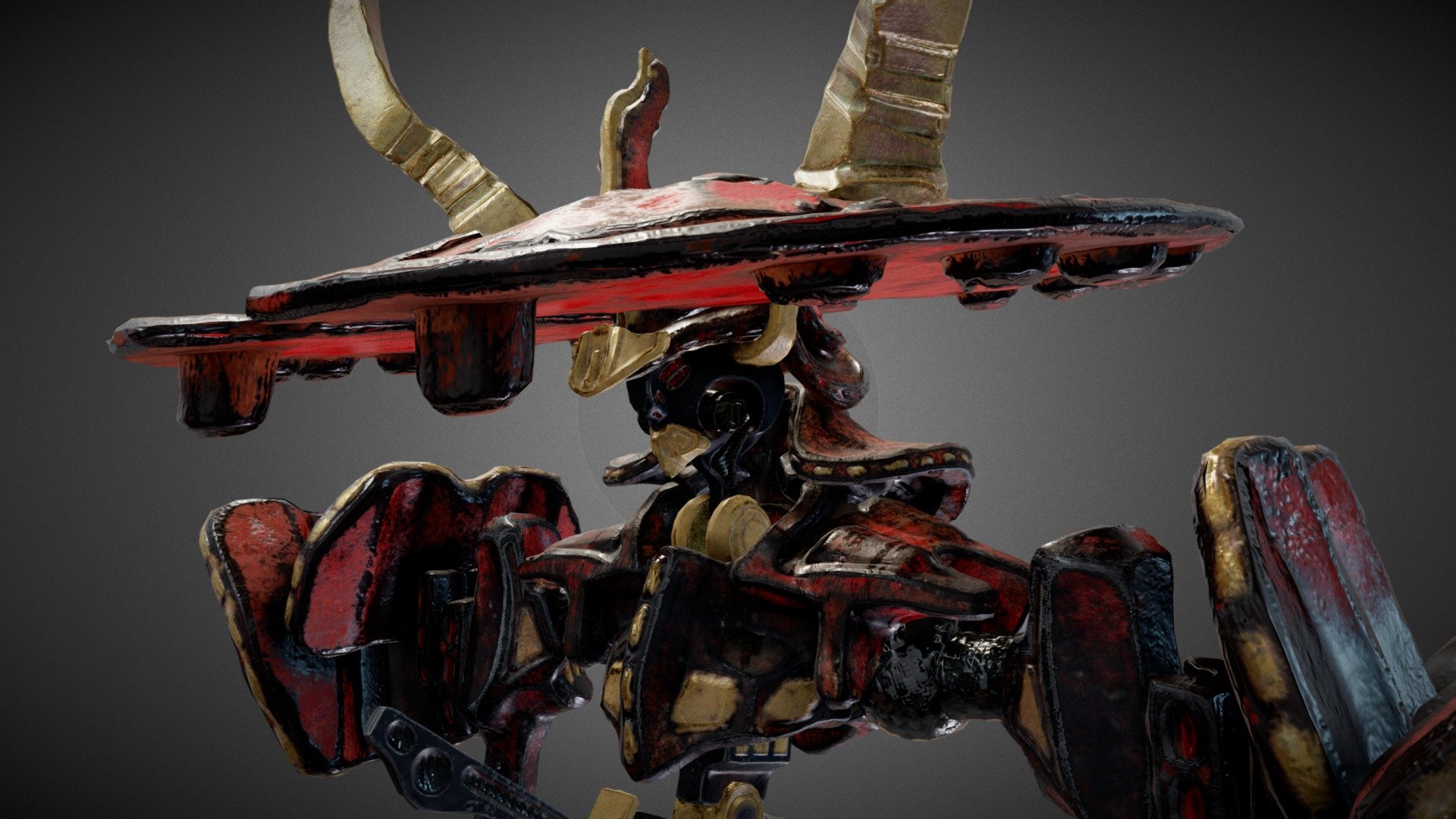 Mecha Samurai - 3D model by AznMarcel [a0997ee] - Sketchfab