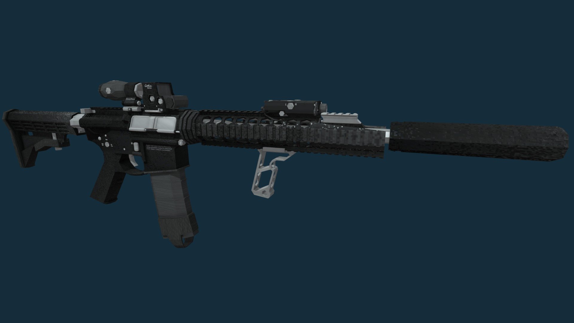 Low-Poly AR-15 // Ergo Master - 3D model by EXTREM101 [a09d263] - Sketchfab