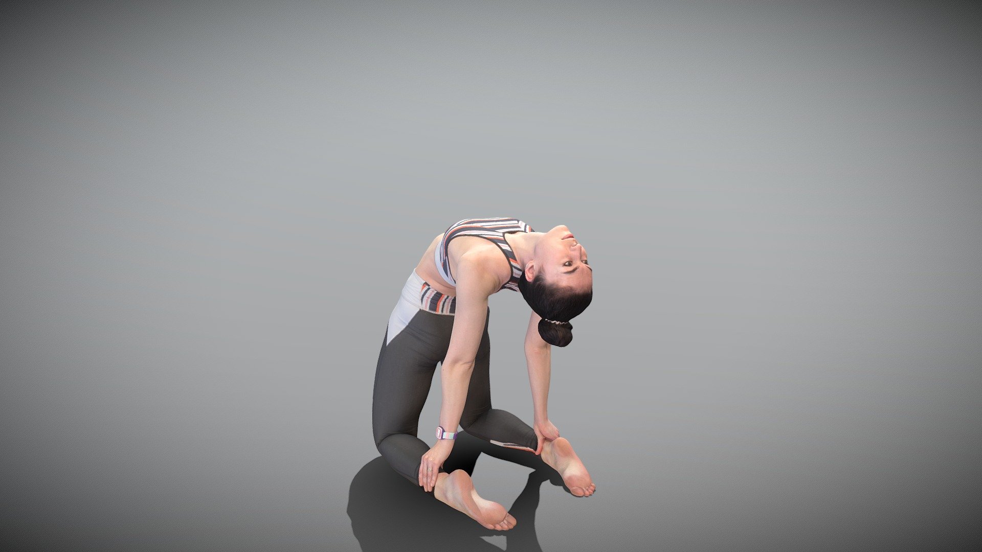 Fitness woman stretching in gym 438 - Buy Royalty Free 3D model by ...