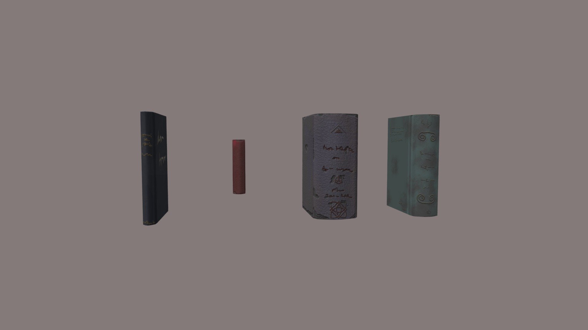 Books and diary - 3D model by SilvanaVergatti [a0a66fb] - Sketchfab