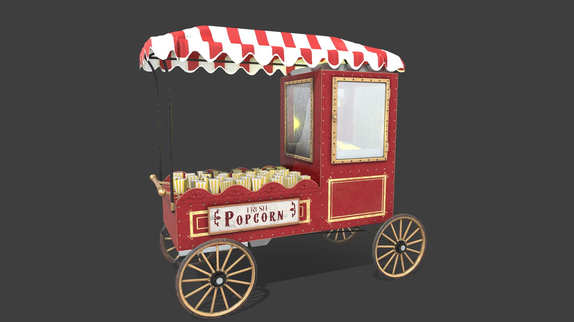 Circus Popcorn Stand - Buy Royalty Free 3D model by Breakunt Games ...