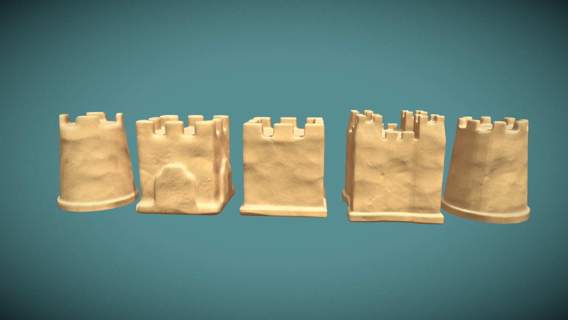 Sand castles - Buy Royalty Free 3D model by GattalupaGames [a0a701d ...