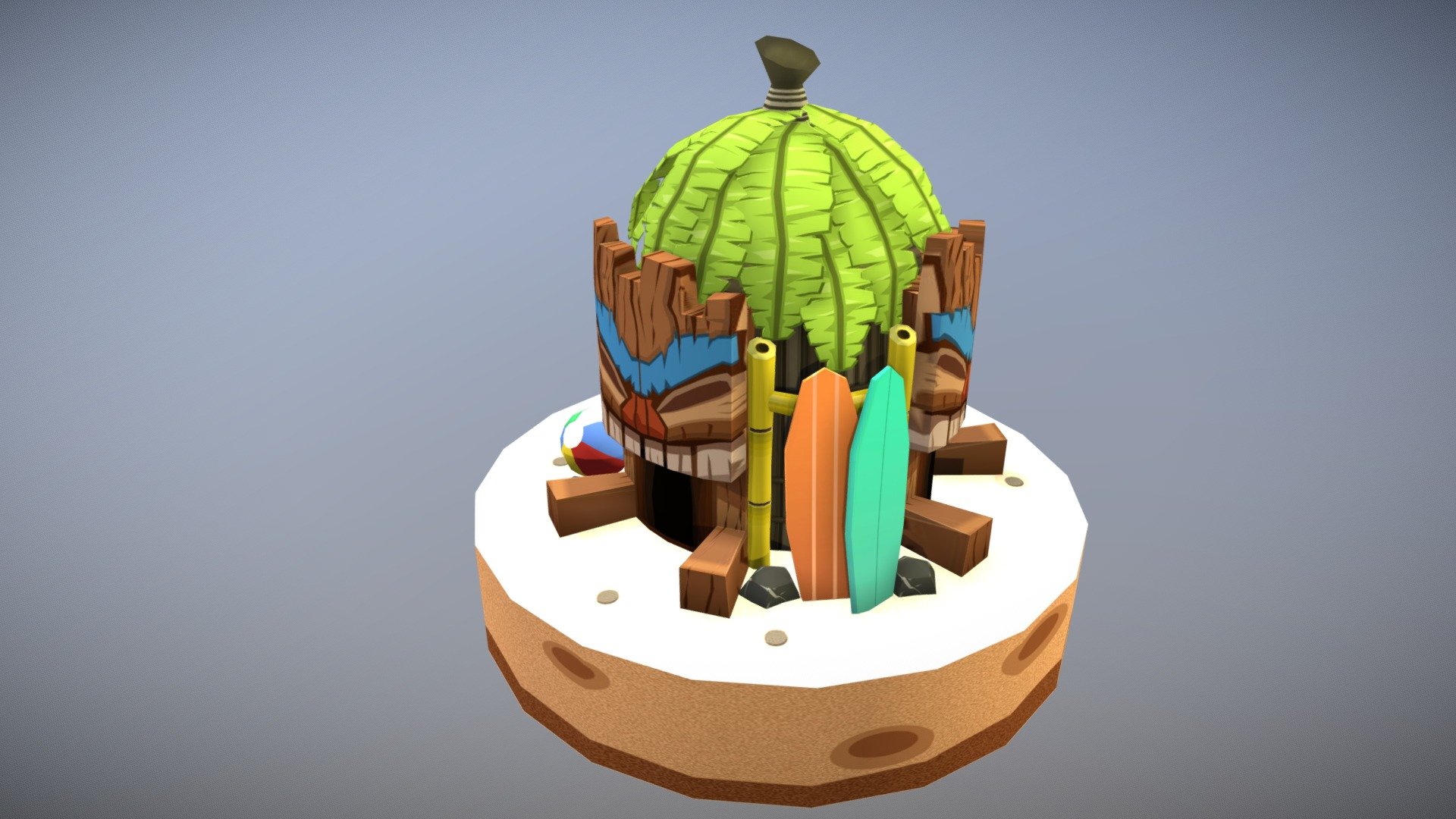 Tiki Hut - 3D model by Adamh5 [a0a93fd] - Sketchfab