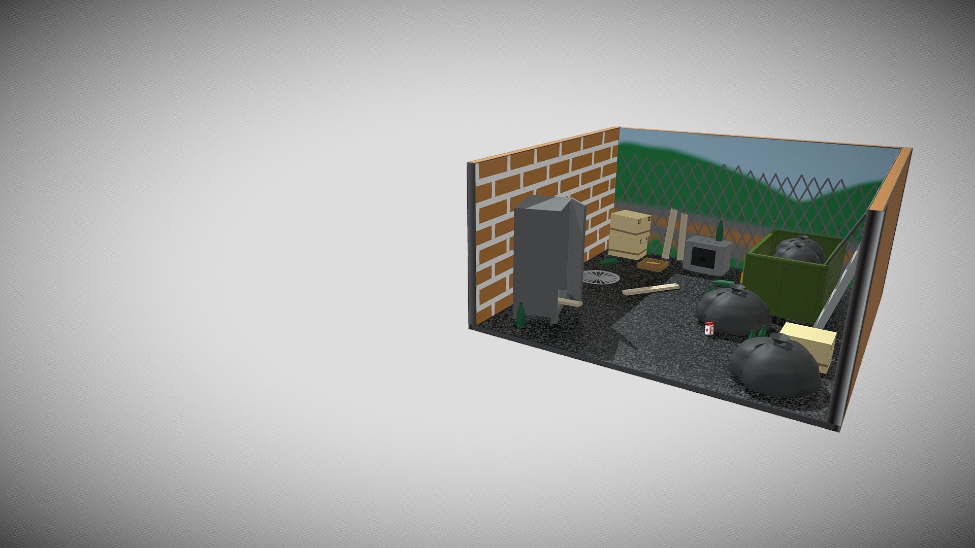 alley_scene - 3D model by RoryBurrows [a0ab345] - Sketchfab