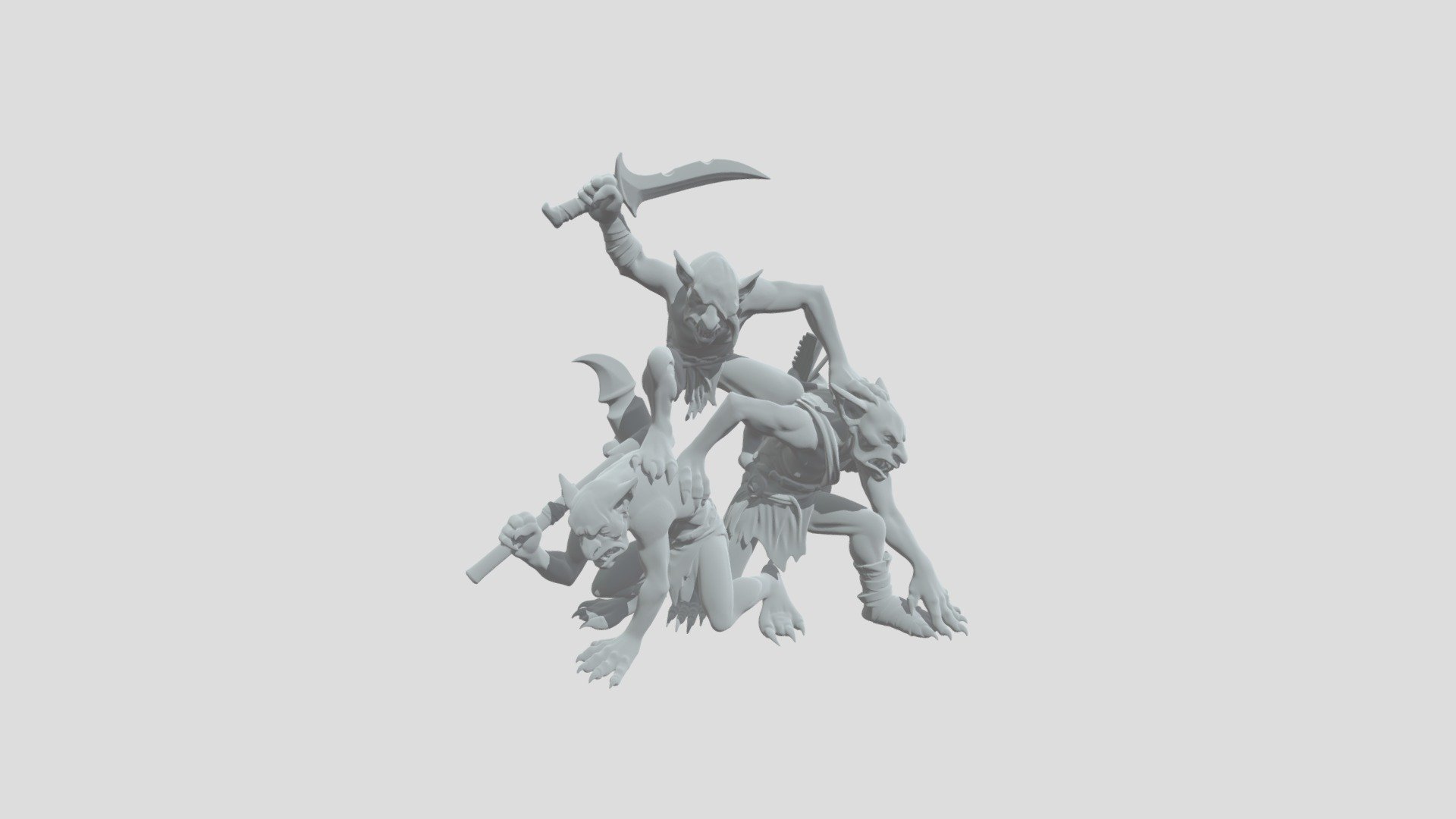 Goblinoid Trio - 3D model by CuriousShadow16 [a0acbf7] - Sketchfab