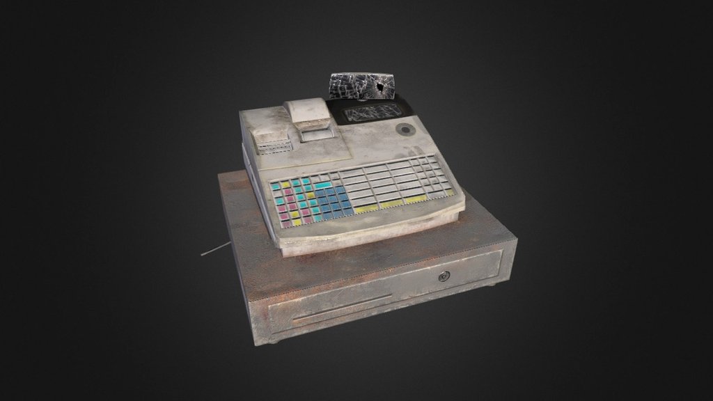 90's Cash Register - 3D model by mateuszj [a0b00db] - Sketchfab