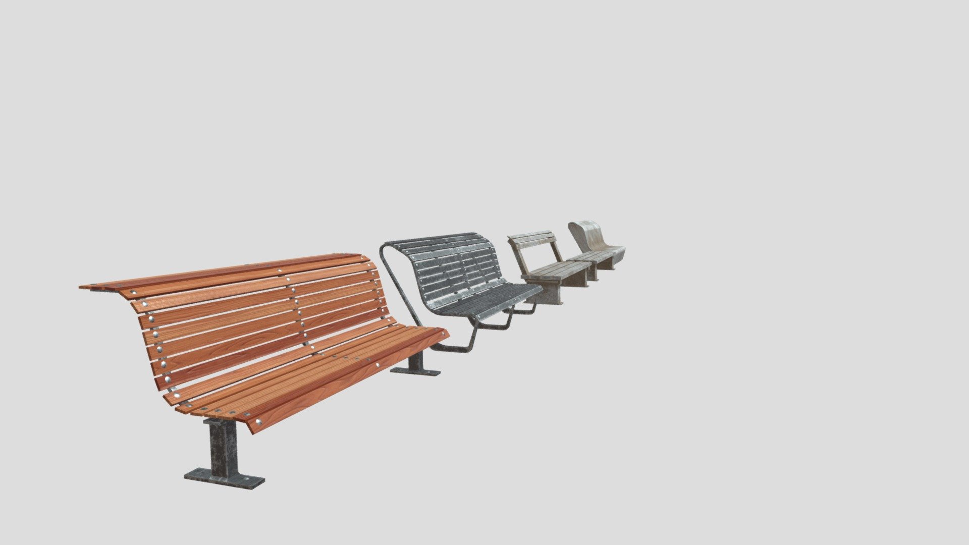 Street Chairs with 4k textures - Buy Royalty Free 3D model by ...