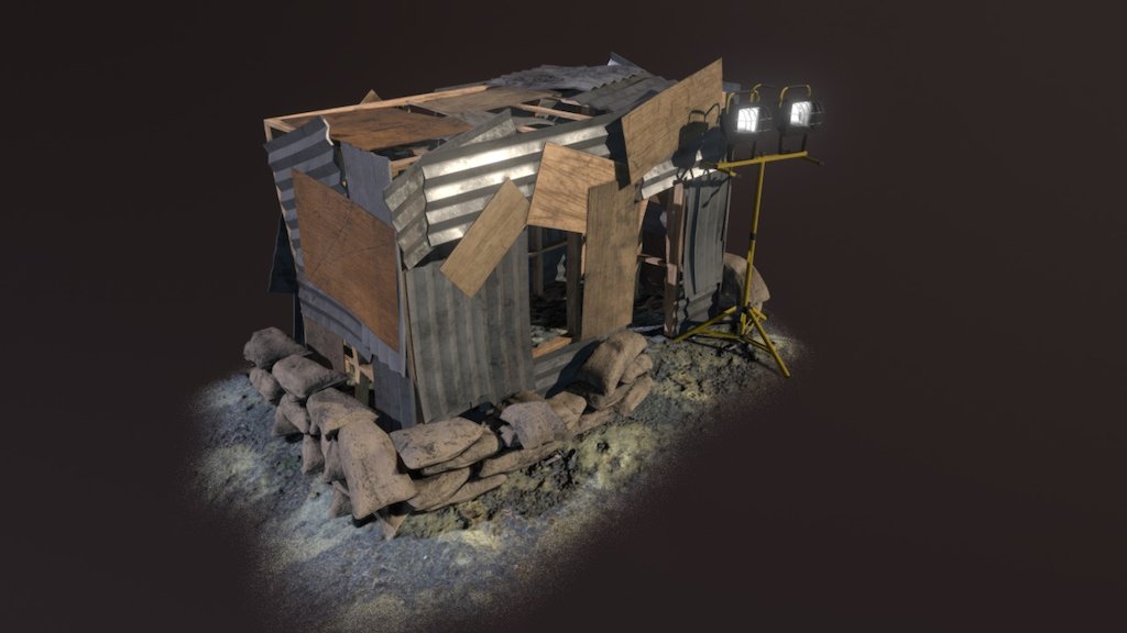 Outpost shack - 3D model by Ashley Culbertson (@SniperGirl85) [a0b5f46 ...