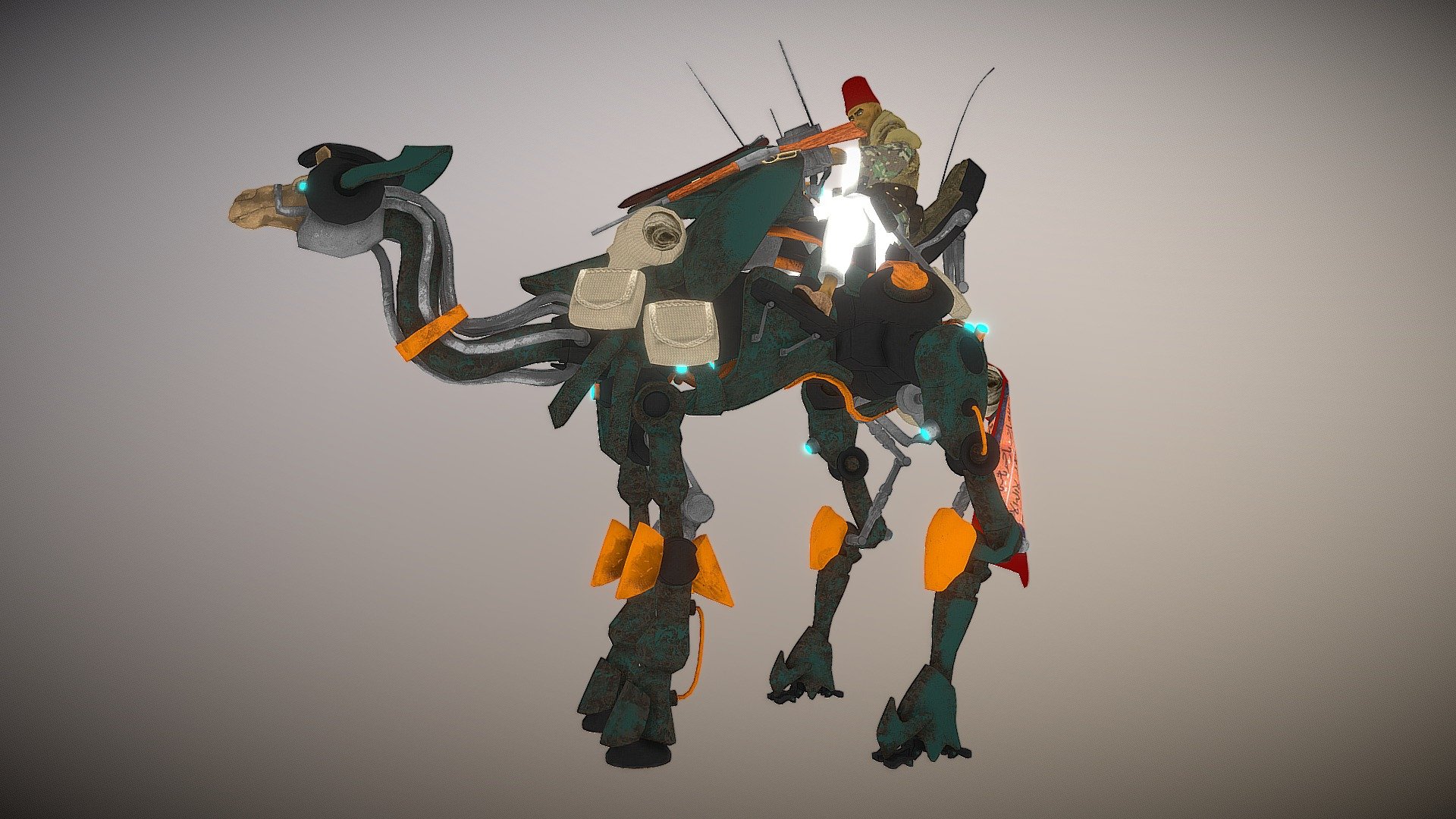 ADVANCED SUDANESE DARWISH MECHA CAMEL - 3D model by elkarimeldino ...