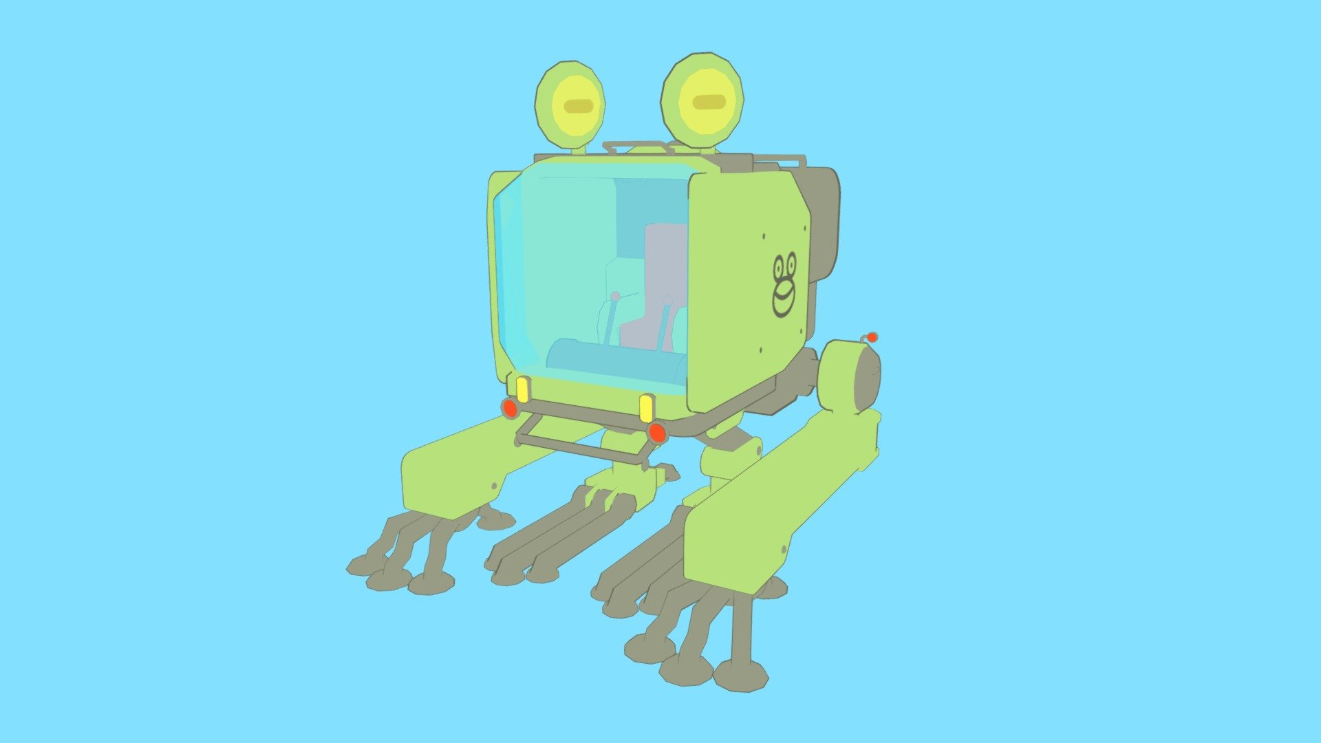 Frog Bot 3d Model By Nectonius Chocobo87 [a0ba906] Sketchfab