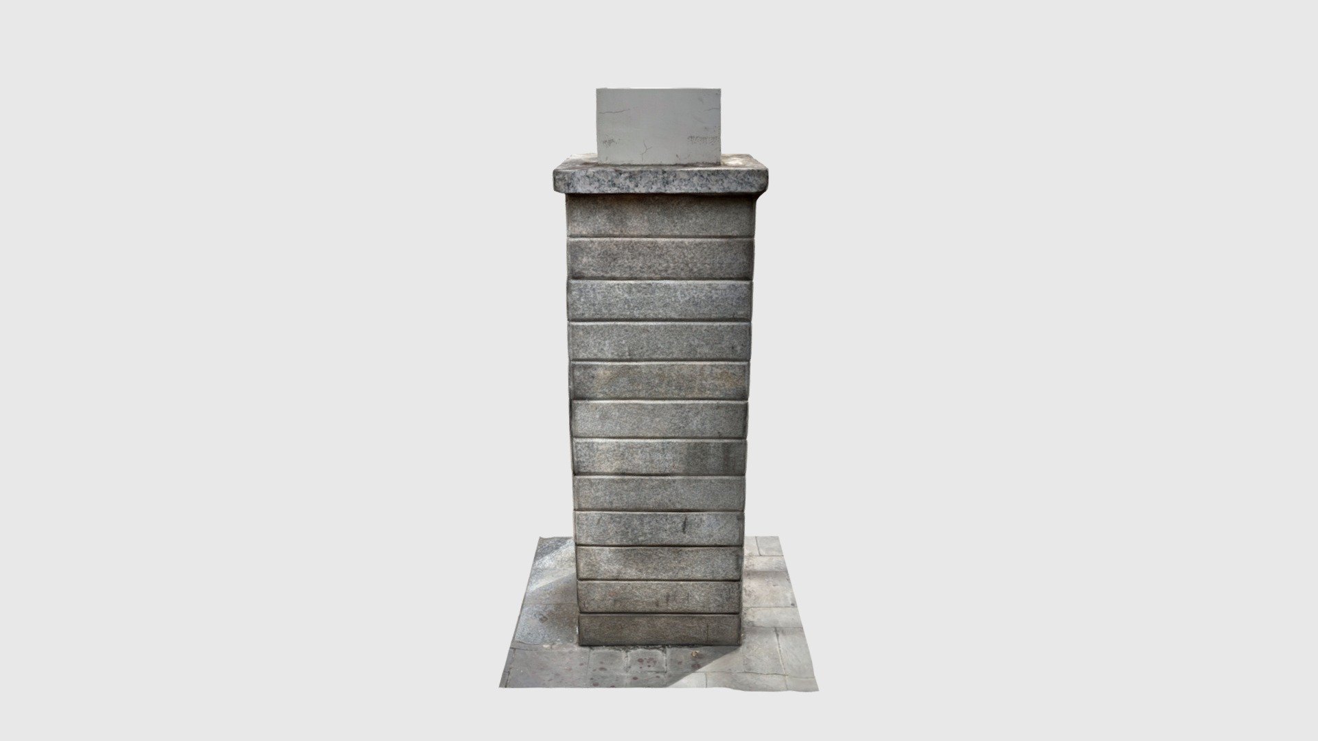 column with stone tiles - Download Free 3D model by Ye Hang (@YeHang ...