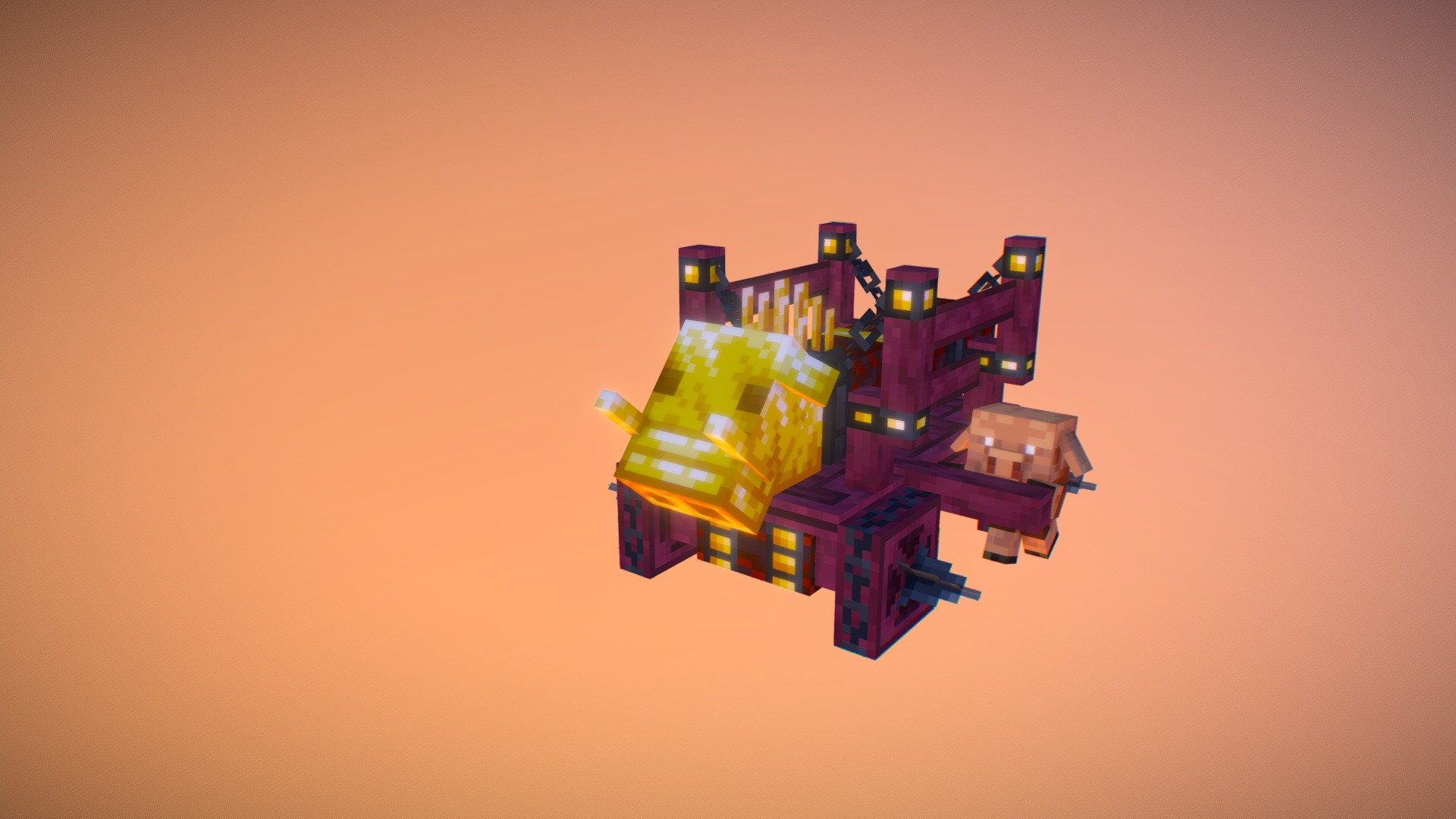 Piglin's battle ram - 3D model by WanMine [a0bb97d] - Sketchfab
