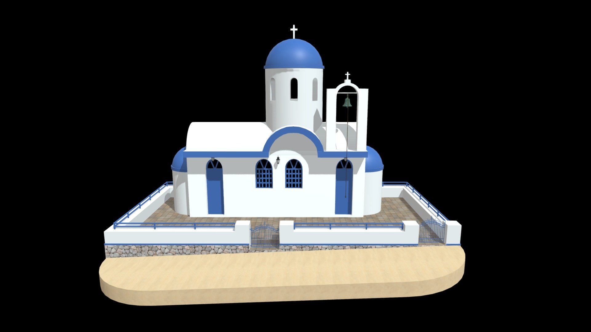 Greek Church - 3D model by 3D View (@dimoduk) [a0bde6a] - Sketchfab
